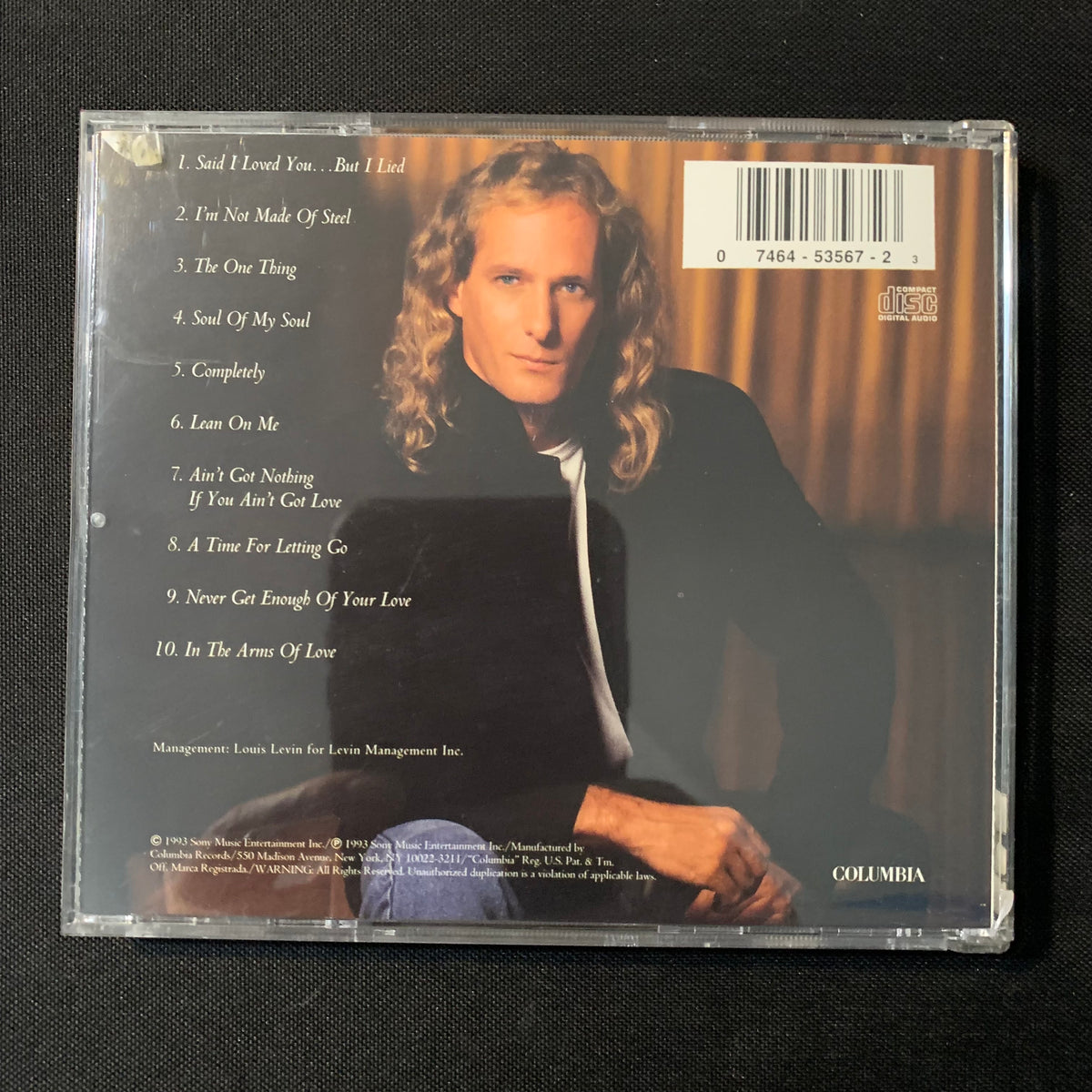 CD Michael Bolton 'The One Thing' (1993) Said I Loved You But I Lied – The Exile Media and ...