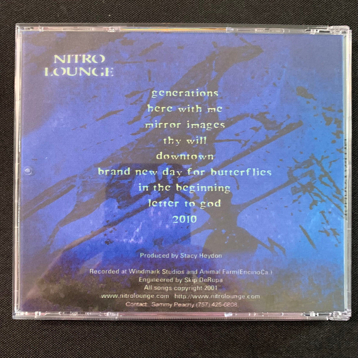 CD Nitro Lounge 'Lost In the Garden' demo (2001) Sammy Peachy Virginia – The Exile Media and ...