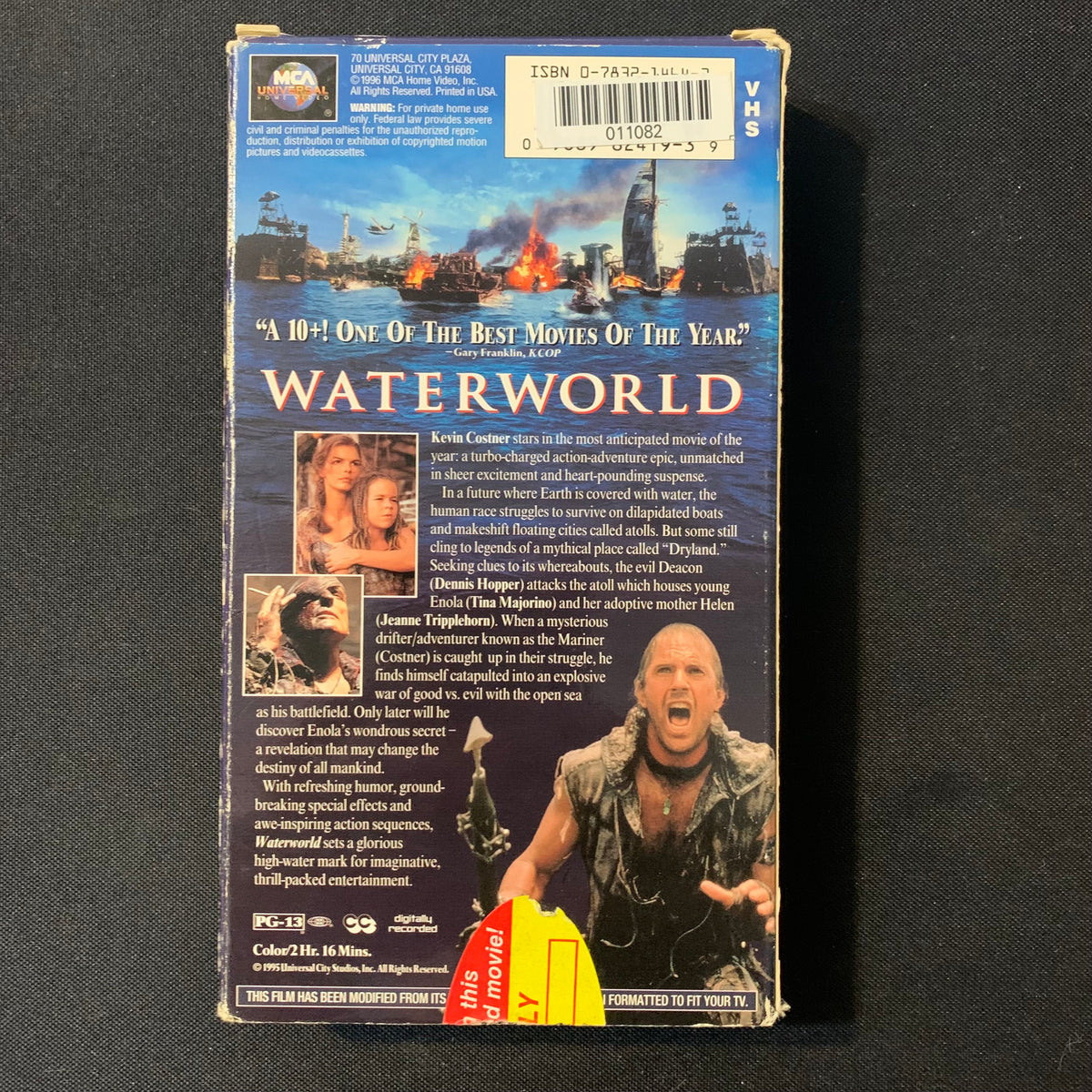 VHS Waterworld (1995) Kevin Costner, Jeanne Tripplehorn, Dennis Hopper ...