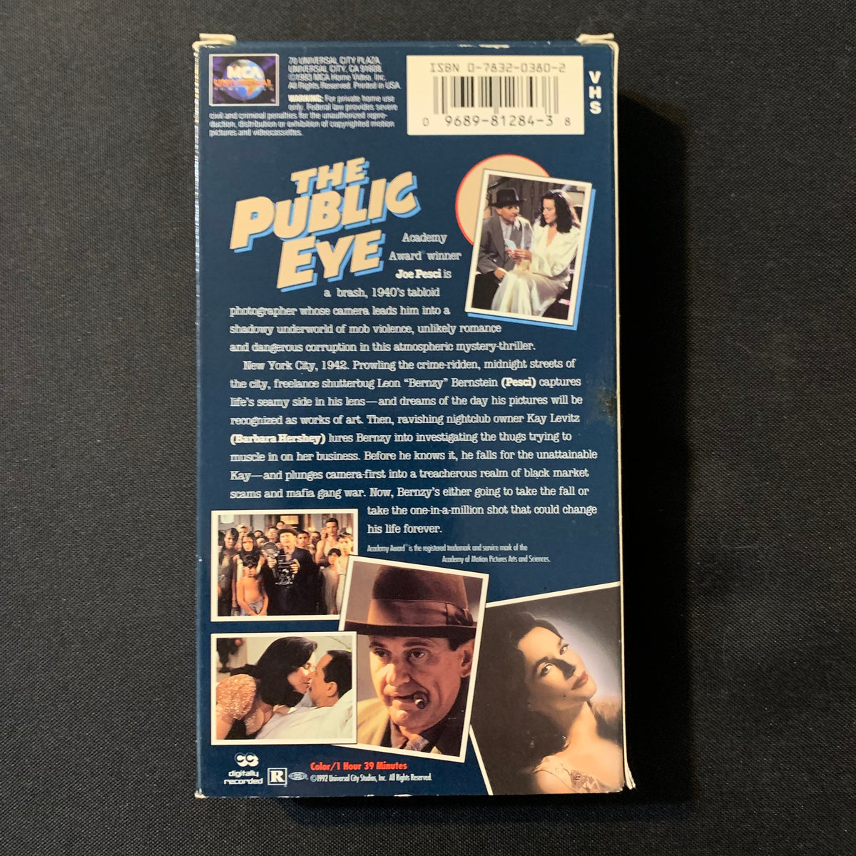VHS The Public Eye (1992) Joe Pesci, Barbara Hershey – The Exile Media ...