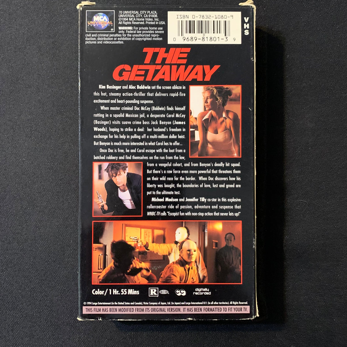 VHS The Getaway (1994) Alec Baldwin, Kim Basinger, Michael Madsen – The ...