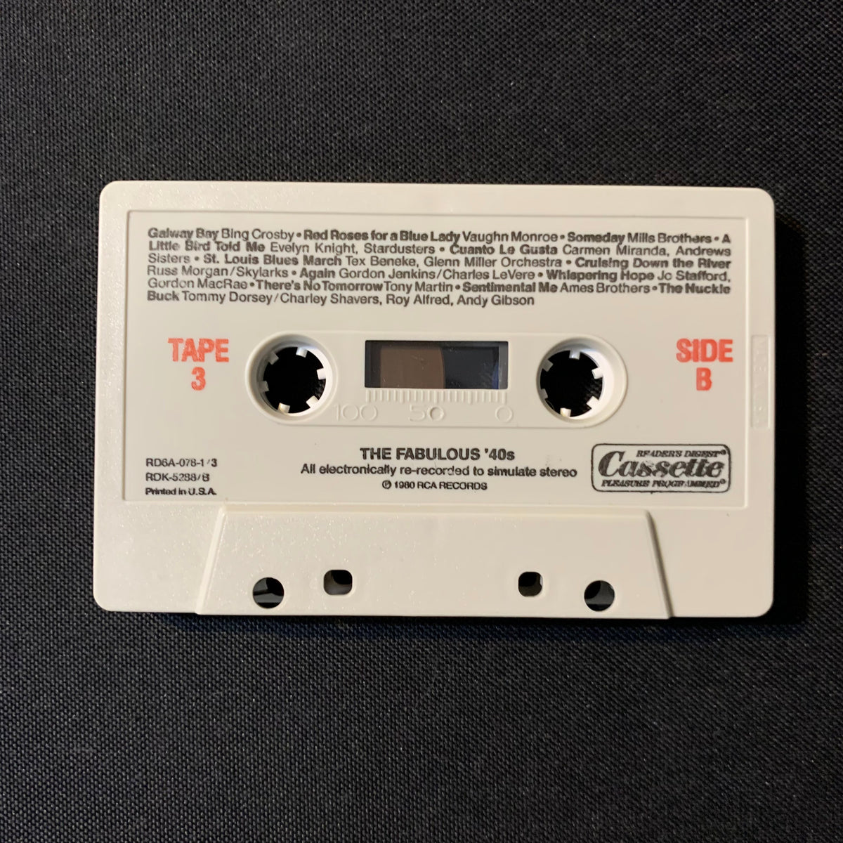 CASSETTE Fabulous Memories Of the Fabulous 40s [Tape 3] (1984) Bing Cr ...
