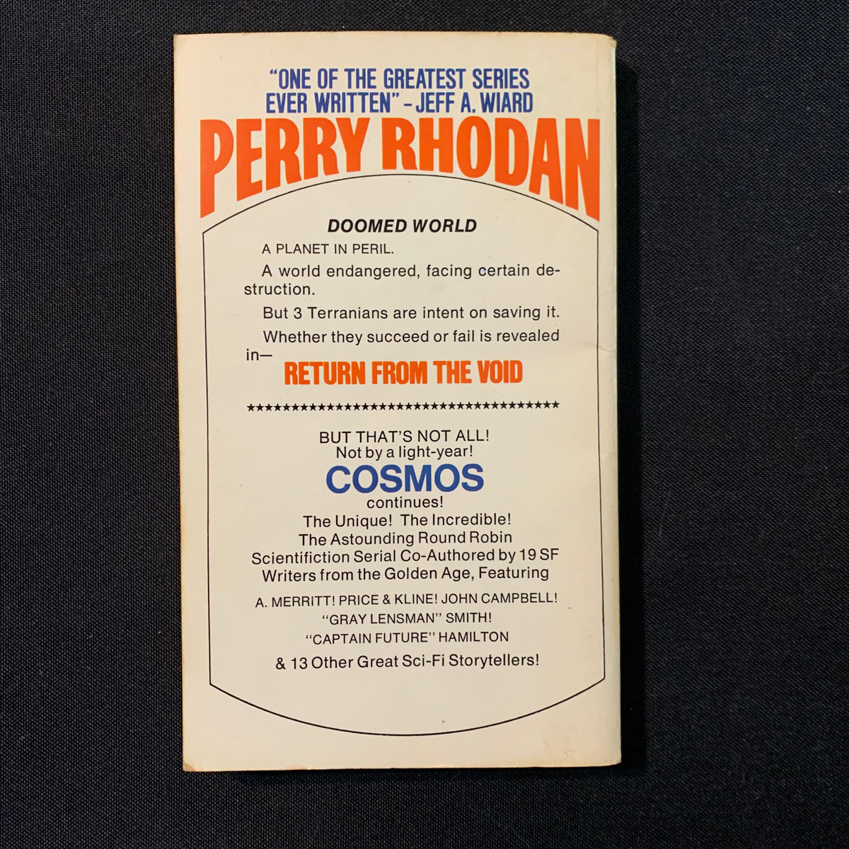 BOOK Kurt Mahr 'Perry Rhodan #51: Return From the Void' (1974) Ace PB ...