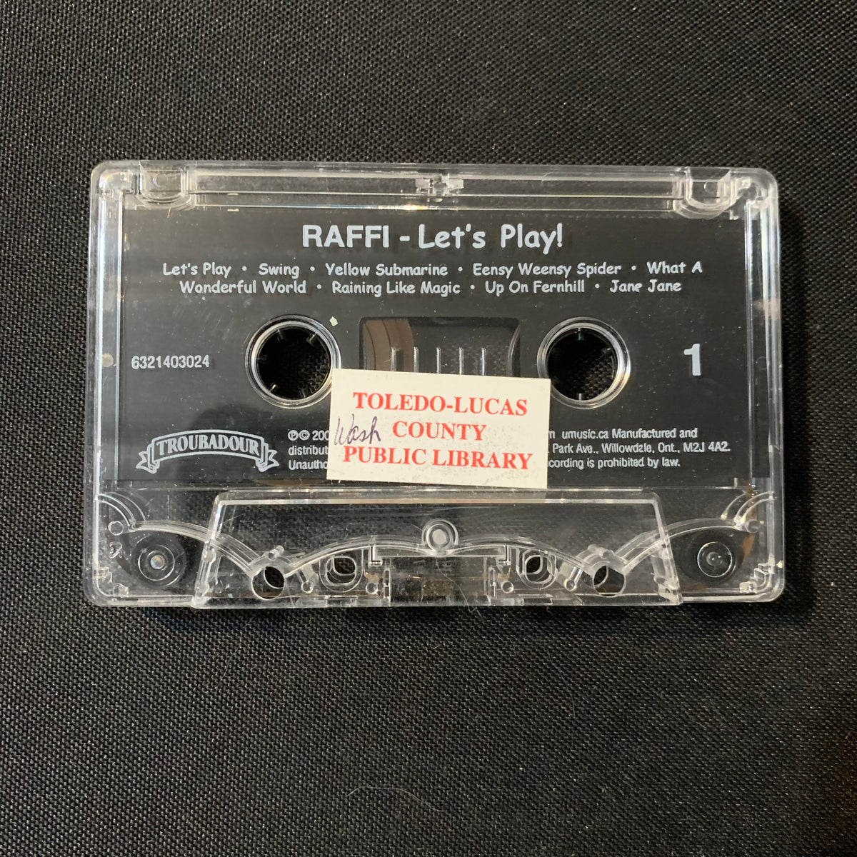 CASSETTE Raffi 'Let's Play' (2002) Dr. Jane Goodall Yellow Submarine k ...