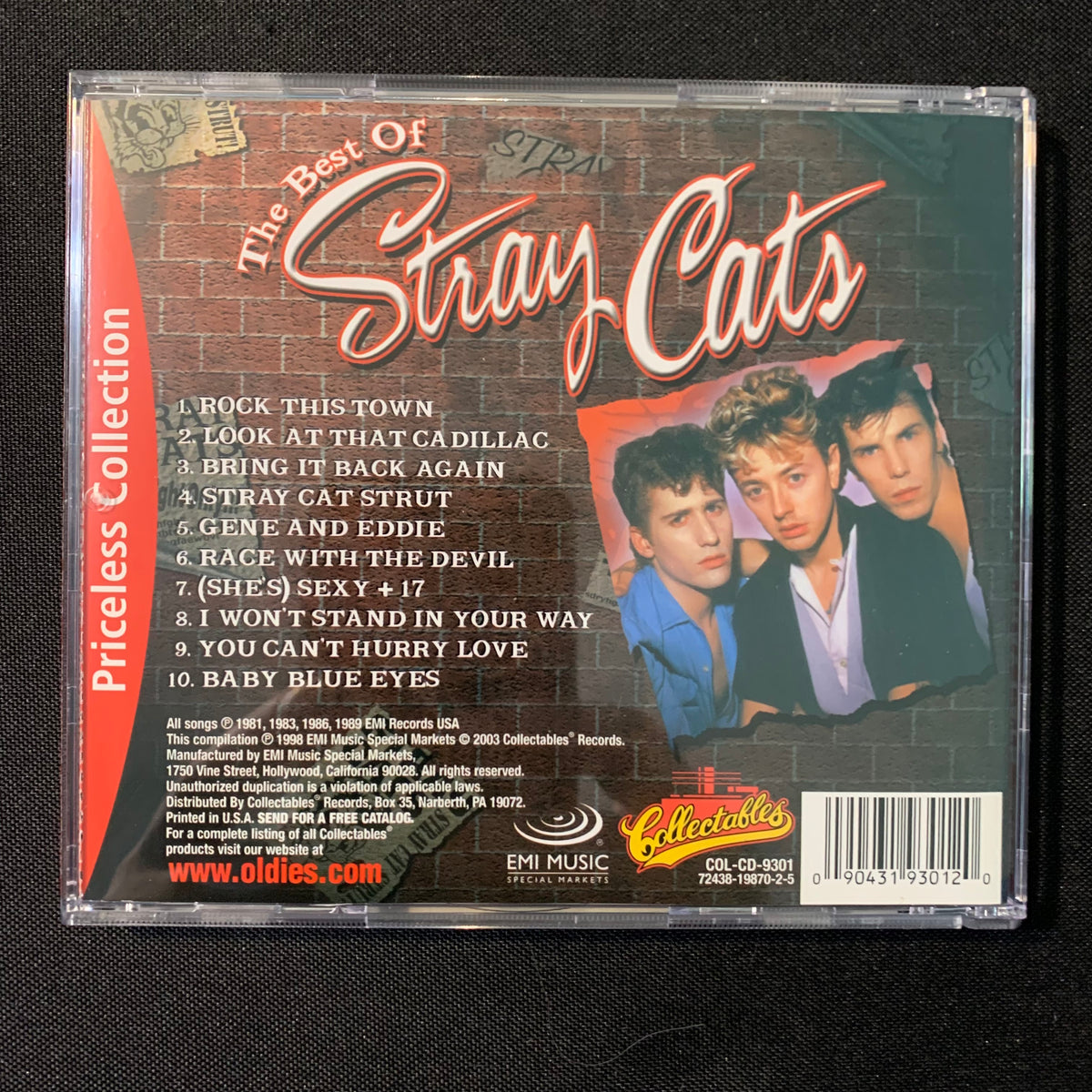 CD Stray Cats 'Best Of [Priceless Collection] (1998) Collectables 10-t ...