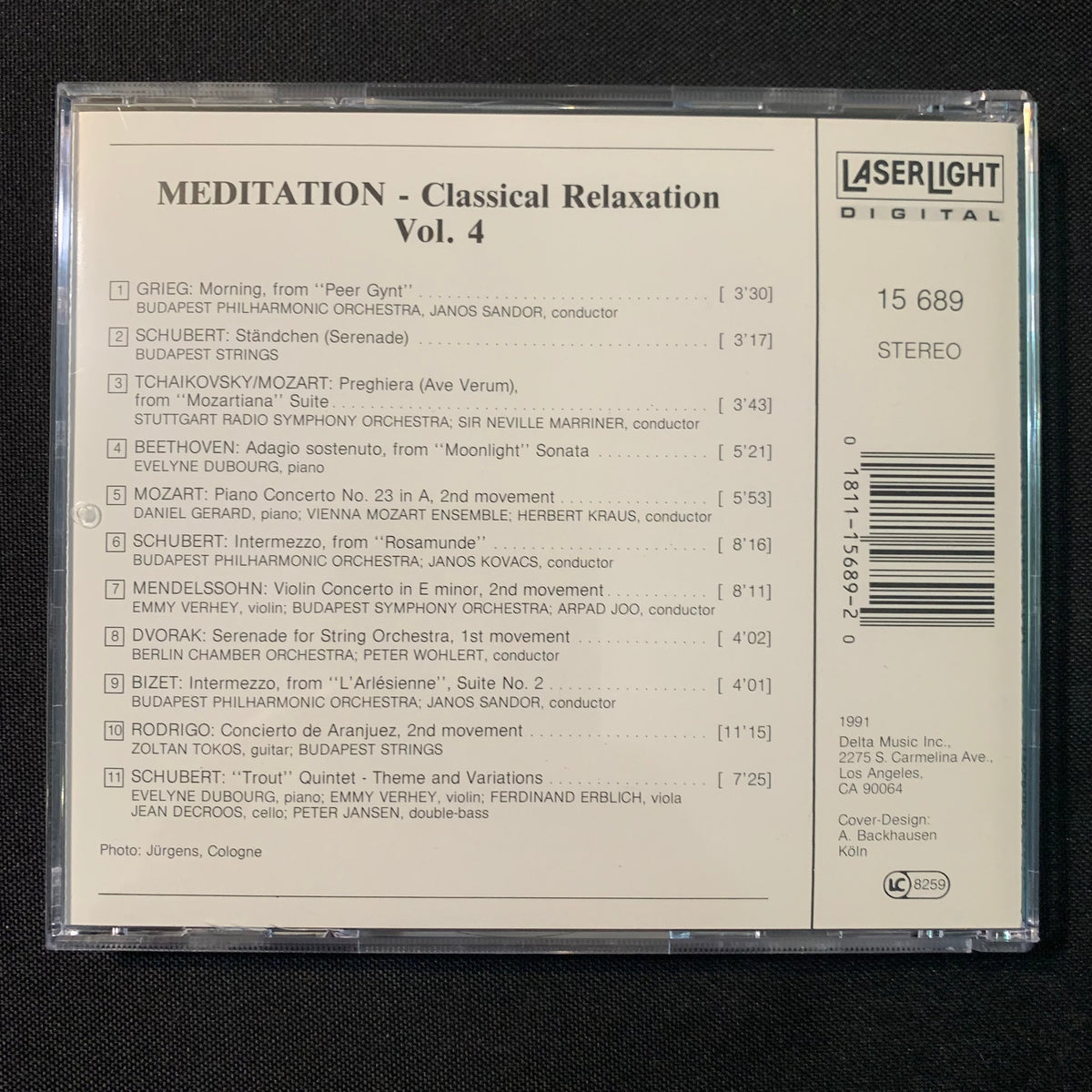 CD Meditation: Classical Relaxation Vol 4 (1991) Schubert, Beethoven ...