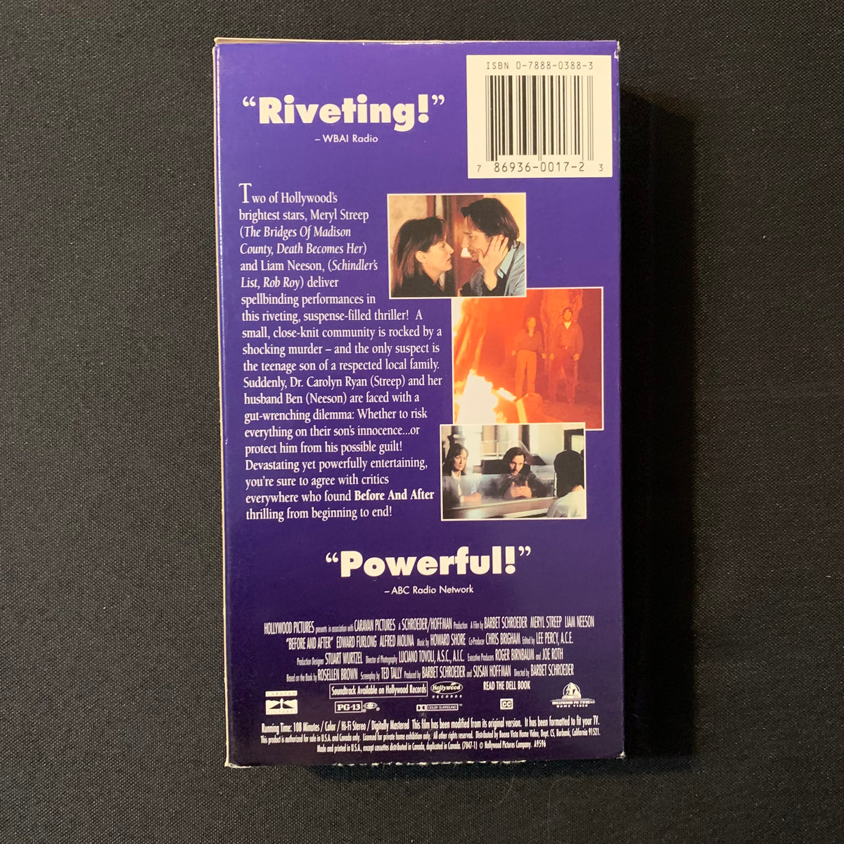 VHS Before and After (1996) Meryl Streep, Liam Neeson – The Exile Media ...