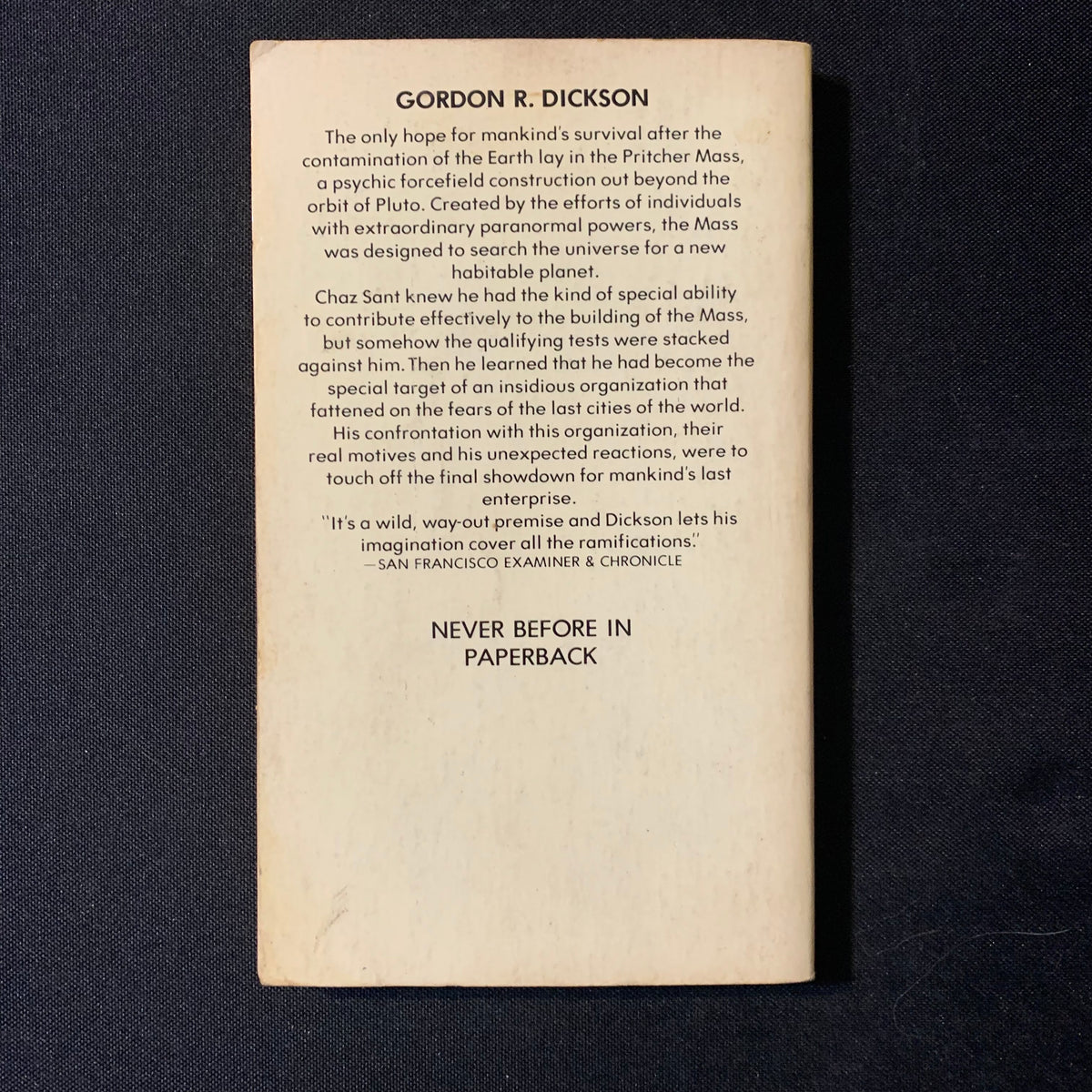 BOOK Gordon R. Dickson 'The Pritcher Mass' (1973) DAW science fiction ...