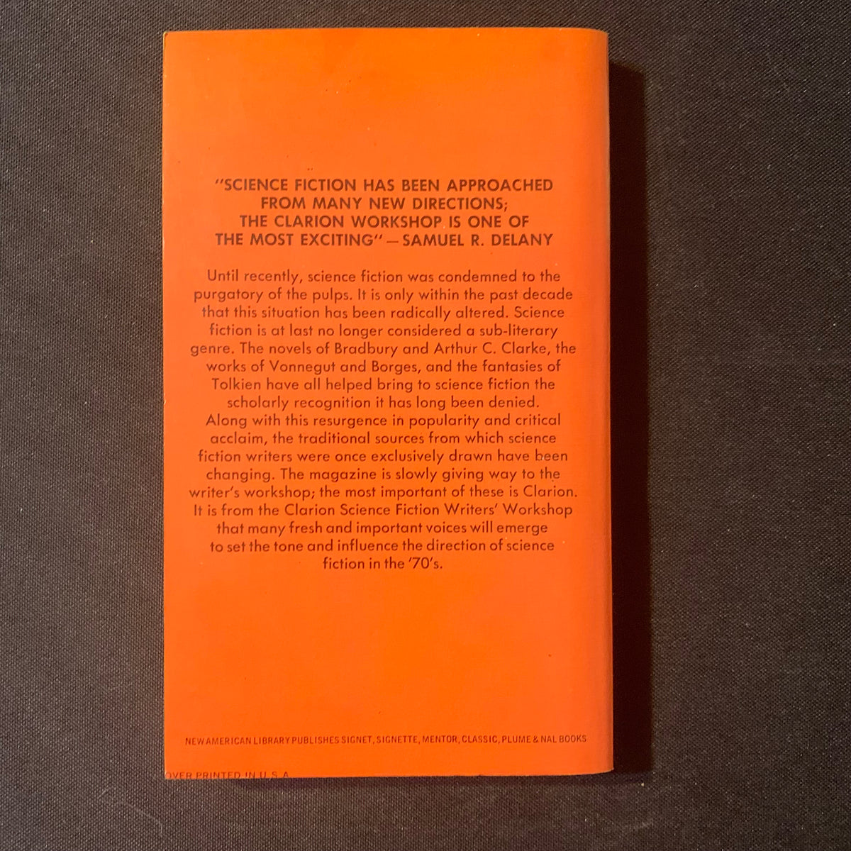 BOOK Robin Scott Wilson (ed) 'Clarion' (1971) Harlan Ellison, Vonda Mc ...