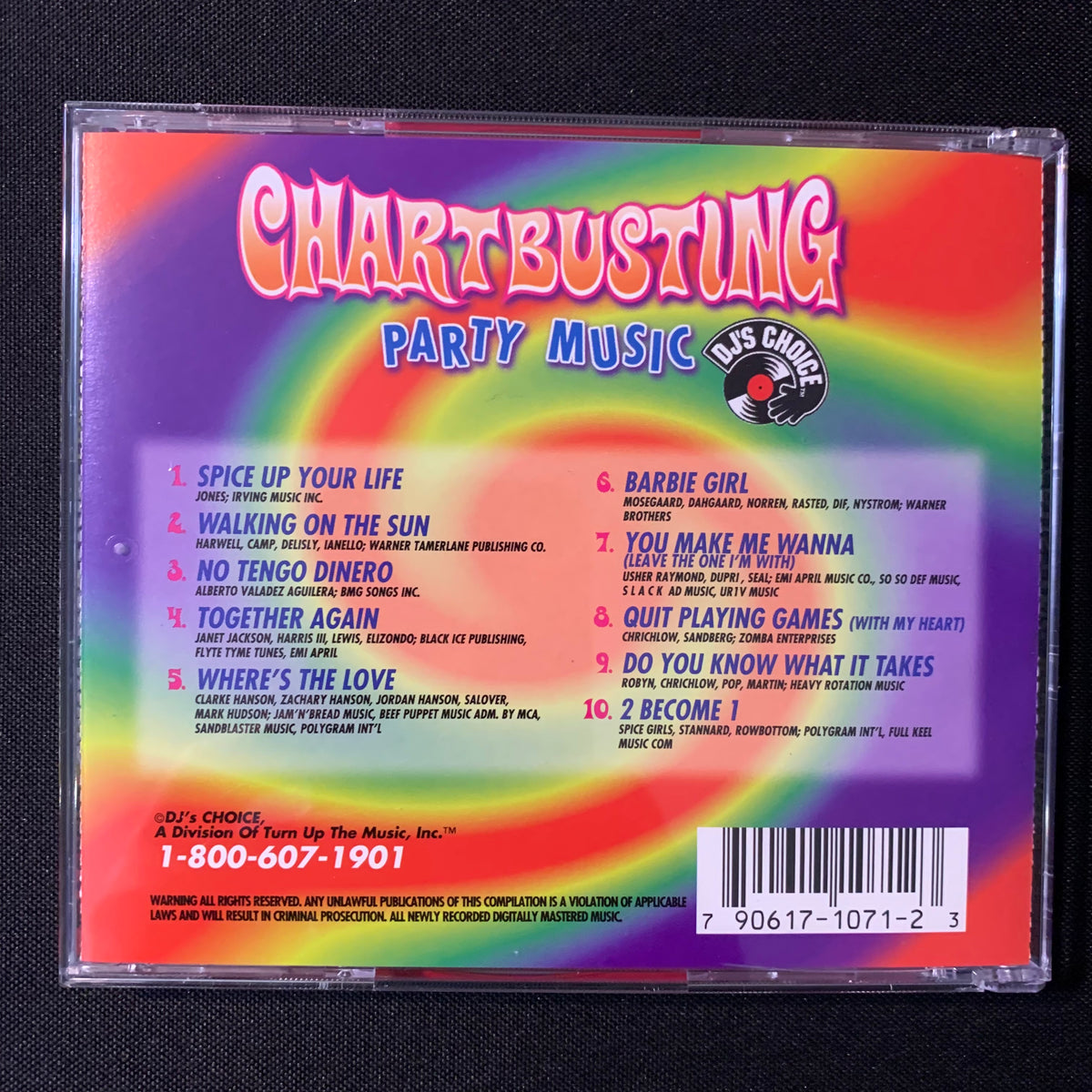 CD DJ's Choice Chartbusting Party Music (1998) Barbie Girl, 2 Become 1 ...
