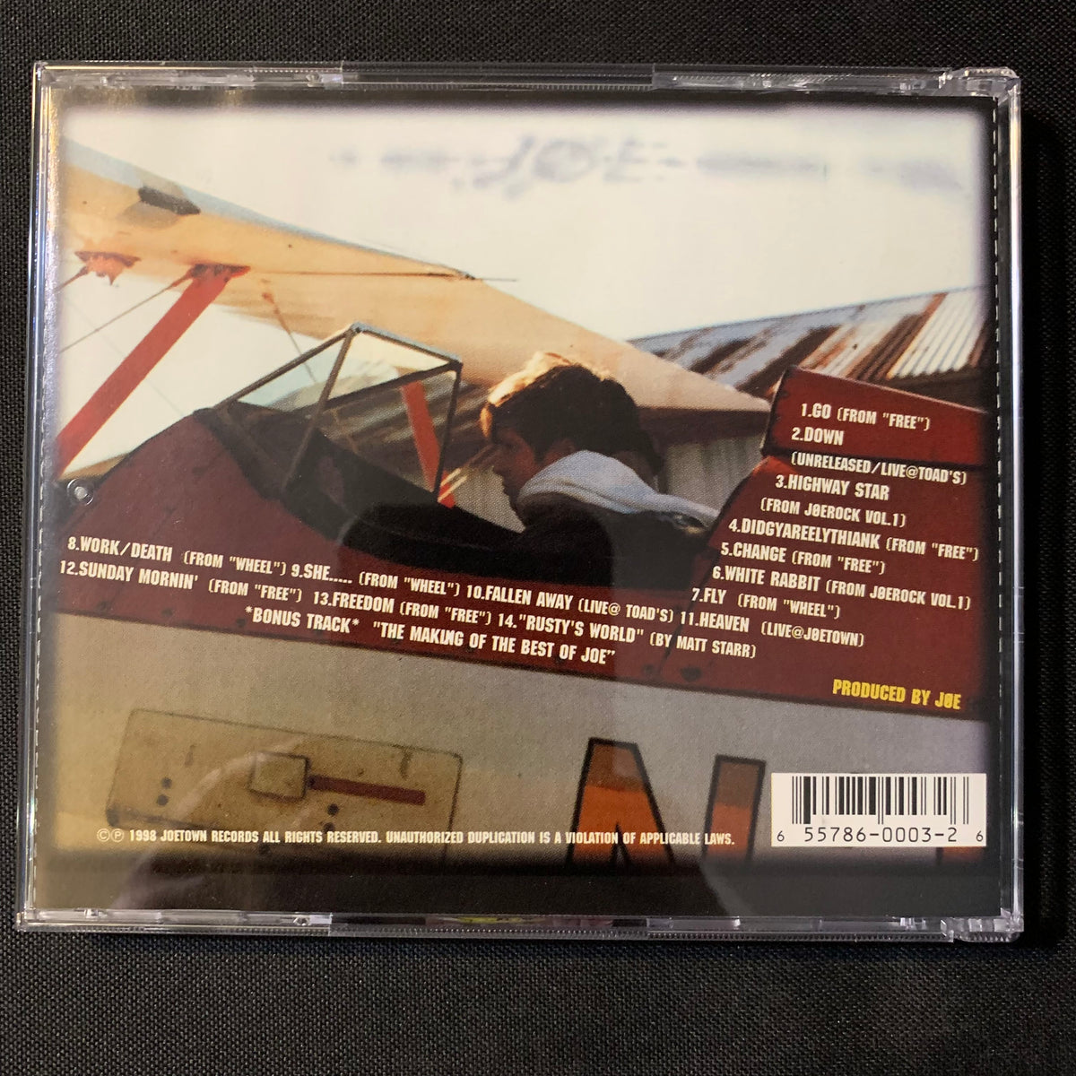 CD Joe 'The Best Of Joe: Freewheelin' 68-97' (1998) Joetown New Englan ...