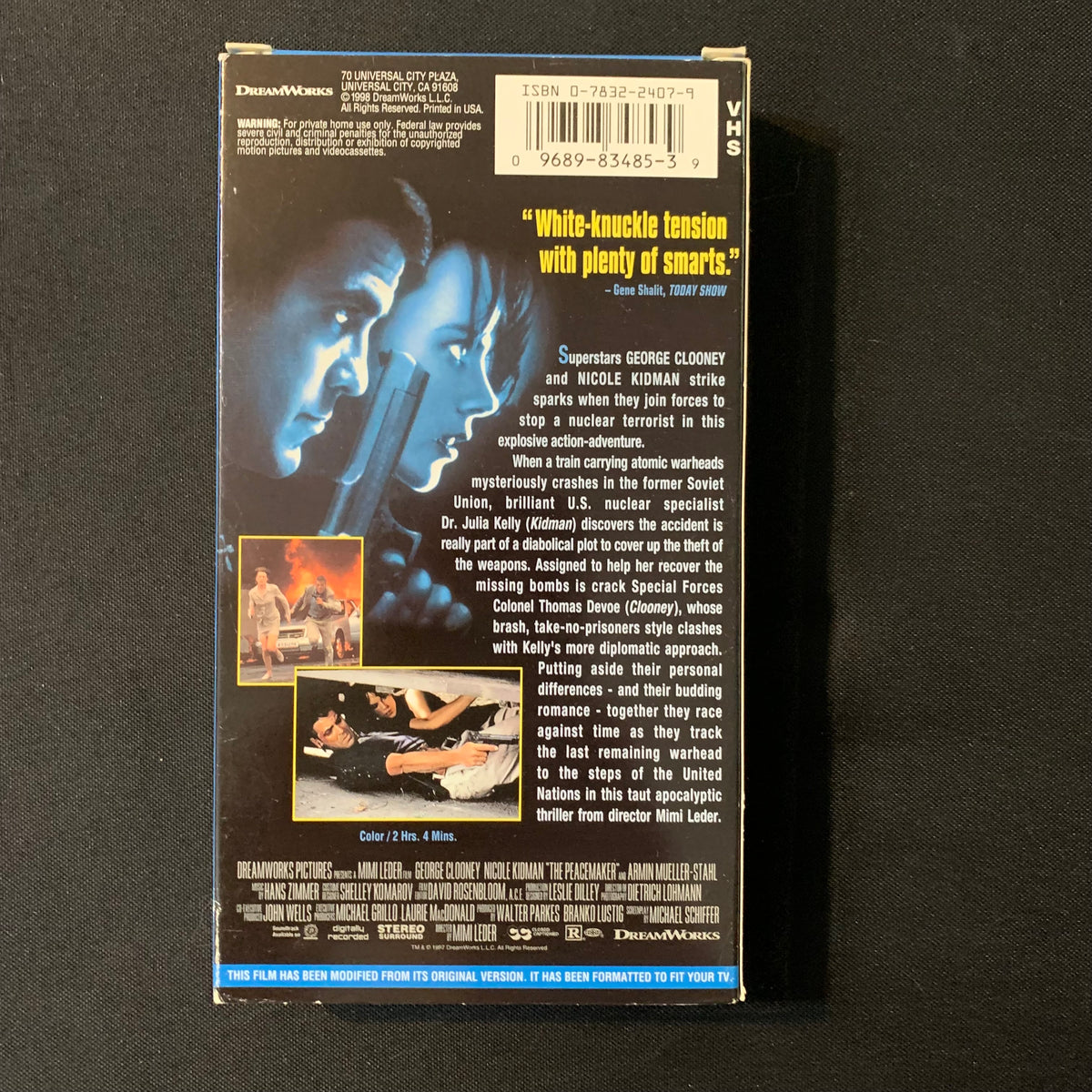 VHS The Peacemaker (1997) George Clooney, Nicole Kidman, Armin Mueller ...