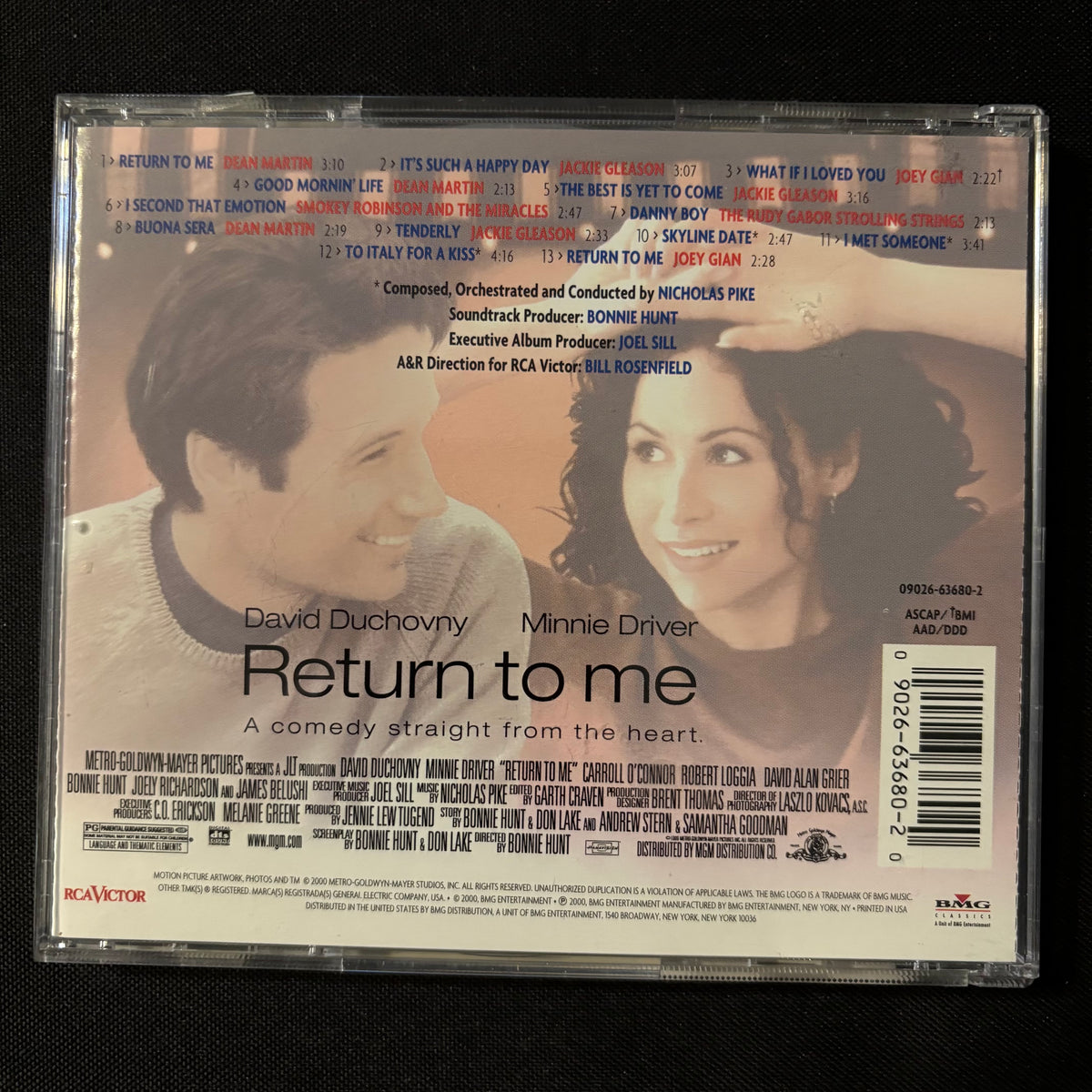CD Return To Me soundtrack (2000) Dean Martin, Jackie Gleason, Smokey ...