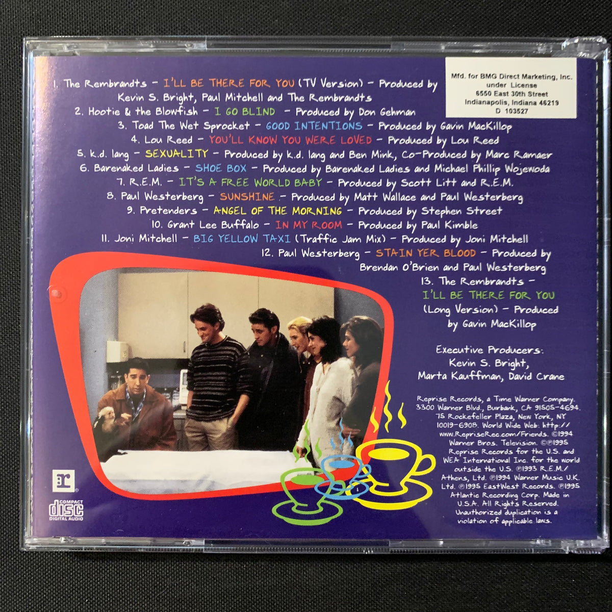 CD Friends soundtrack (1995) Rembrandts, R.E.M., Lou Reed, Joni Mitche ...