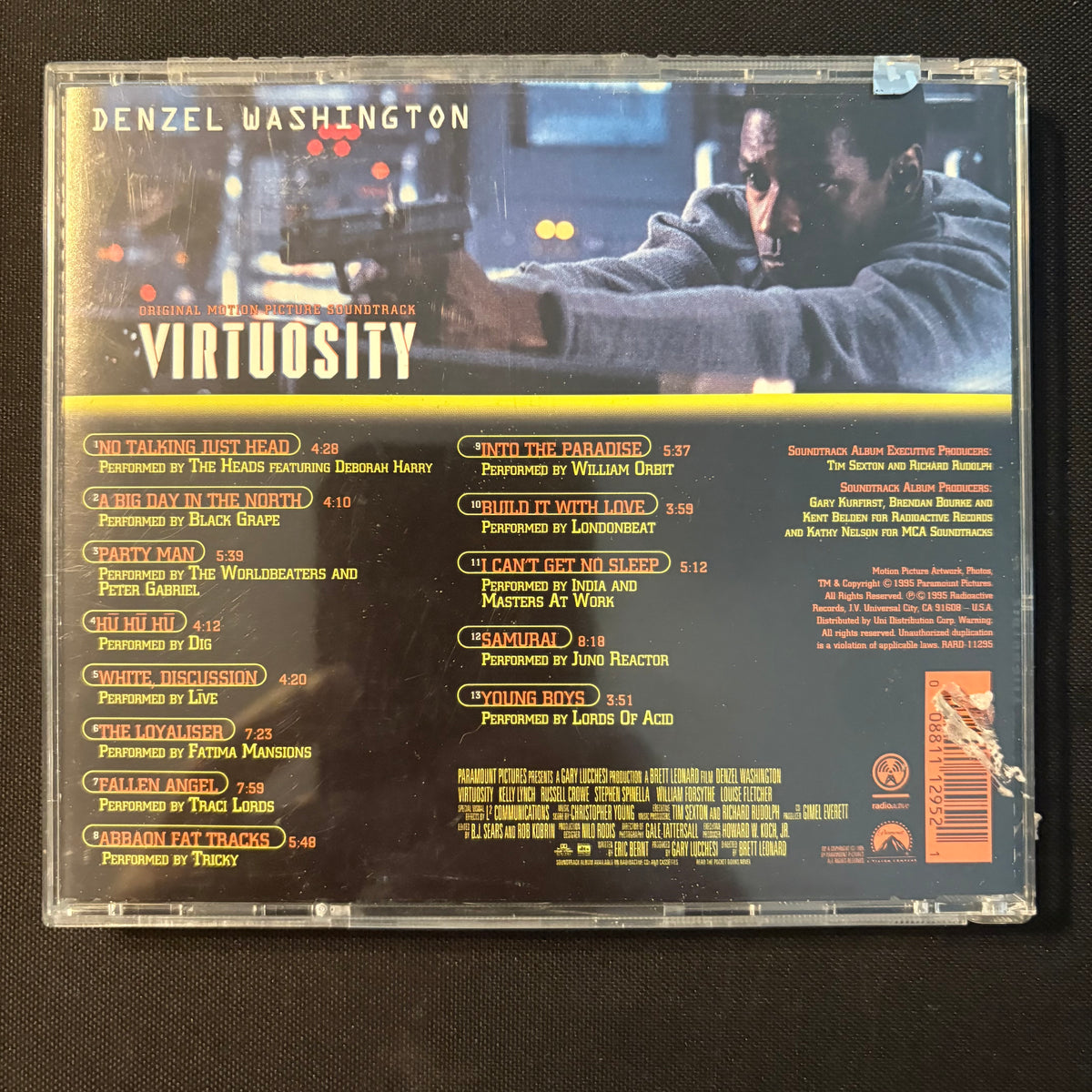 CD Virtuosity soundtrack (1995) Live, Tricky, Traci Lords, WIlliam Orb ...