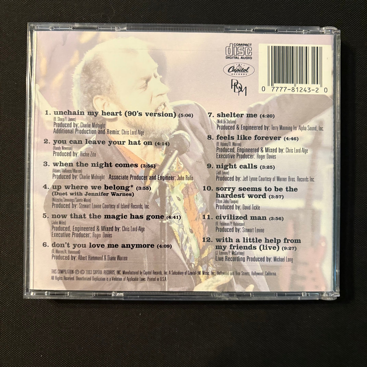 CD Joe Cocker 'Best Of' (1993) You Can Leave Your Hat On, With a Littl ...