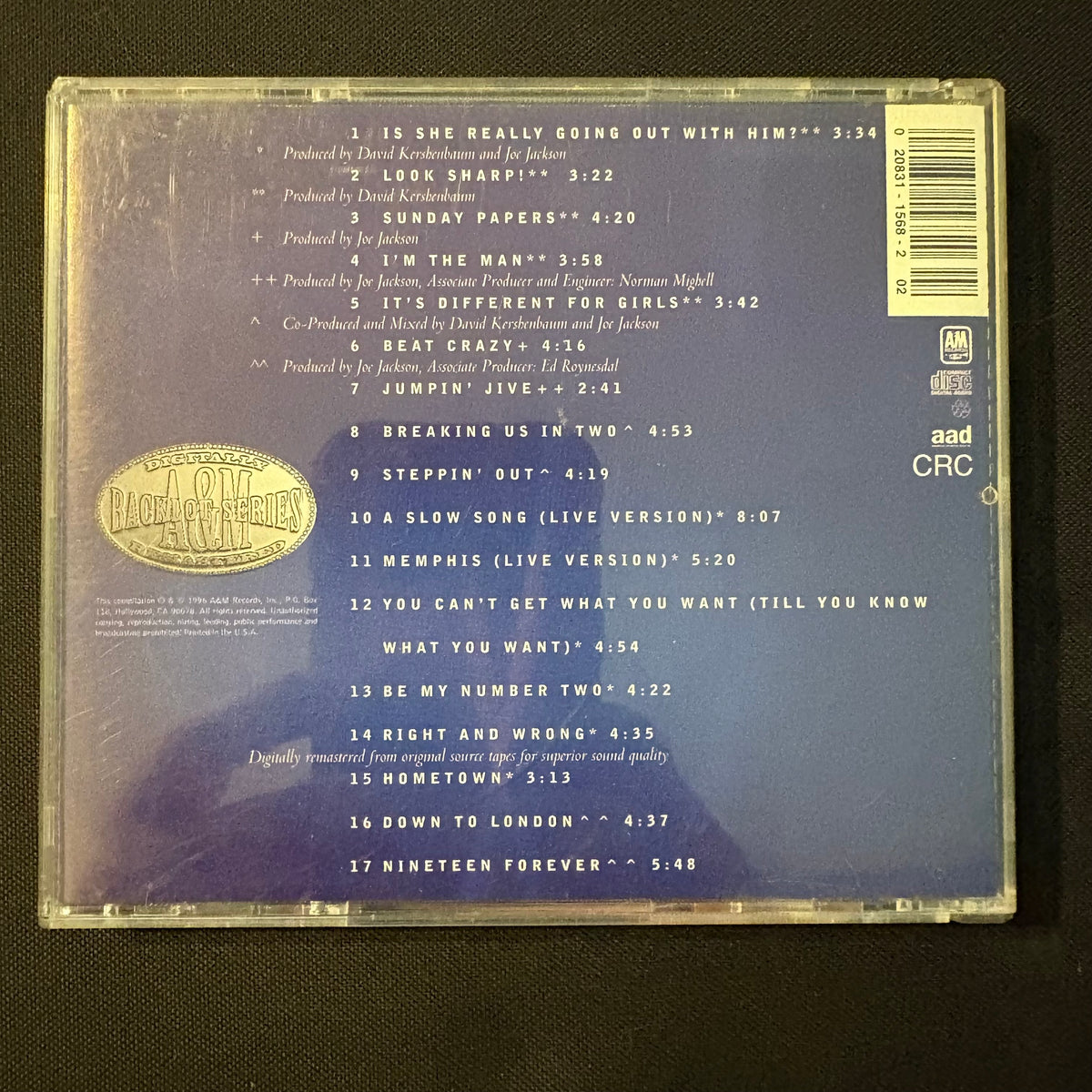 CD Joe Jackson 'Greatest Hits' (1996) Is She Really Going Out With Him ...
