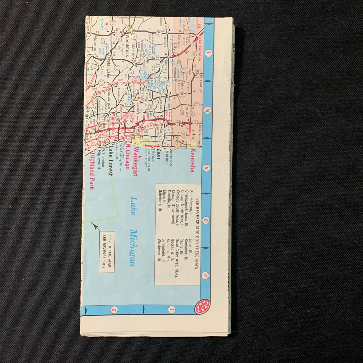 MAP Illinois 1976 vintage AAA road map travel tourism – The Exile Media ...
