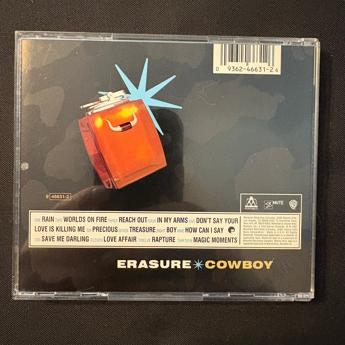 CD Erasure 'Cowboy' (1997) In My Arms, Don't Say Your Love Is Killing ...