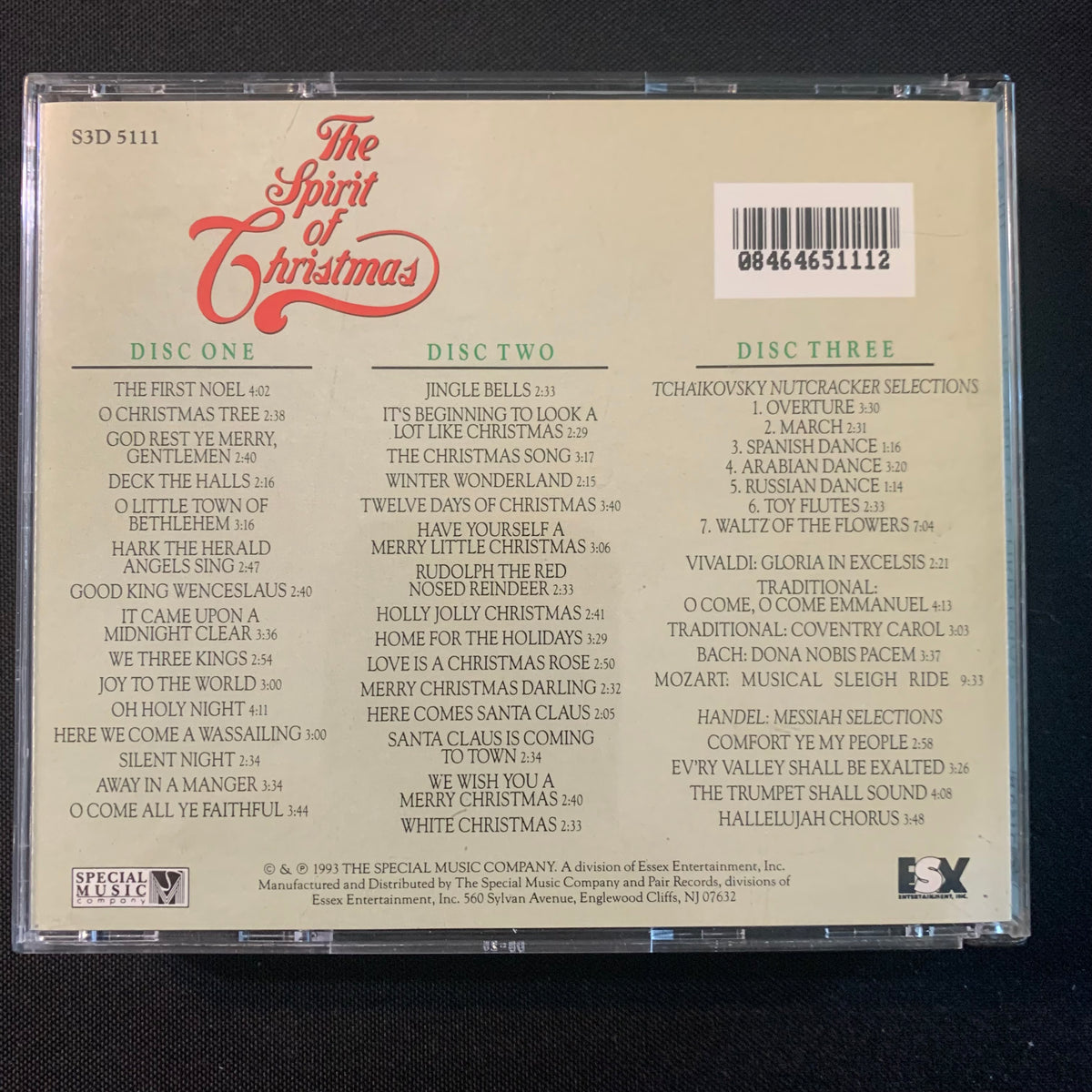 CD Spirit of Christmas (1993) 3-disc set Messiah, Handel, Gloria in Ex ...
