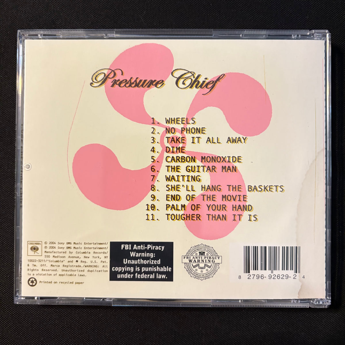 CD Cake 'Pressure Chief' (2004) The Guitar Man, No Phone, Carbon Monox ...