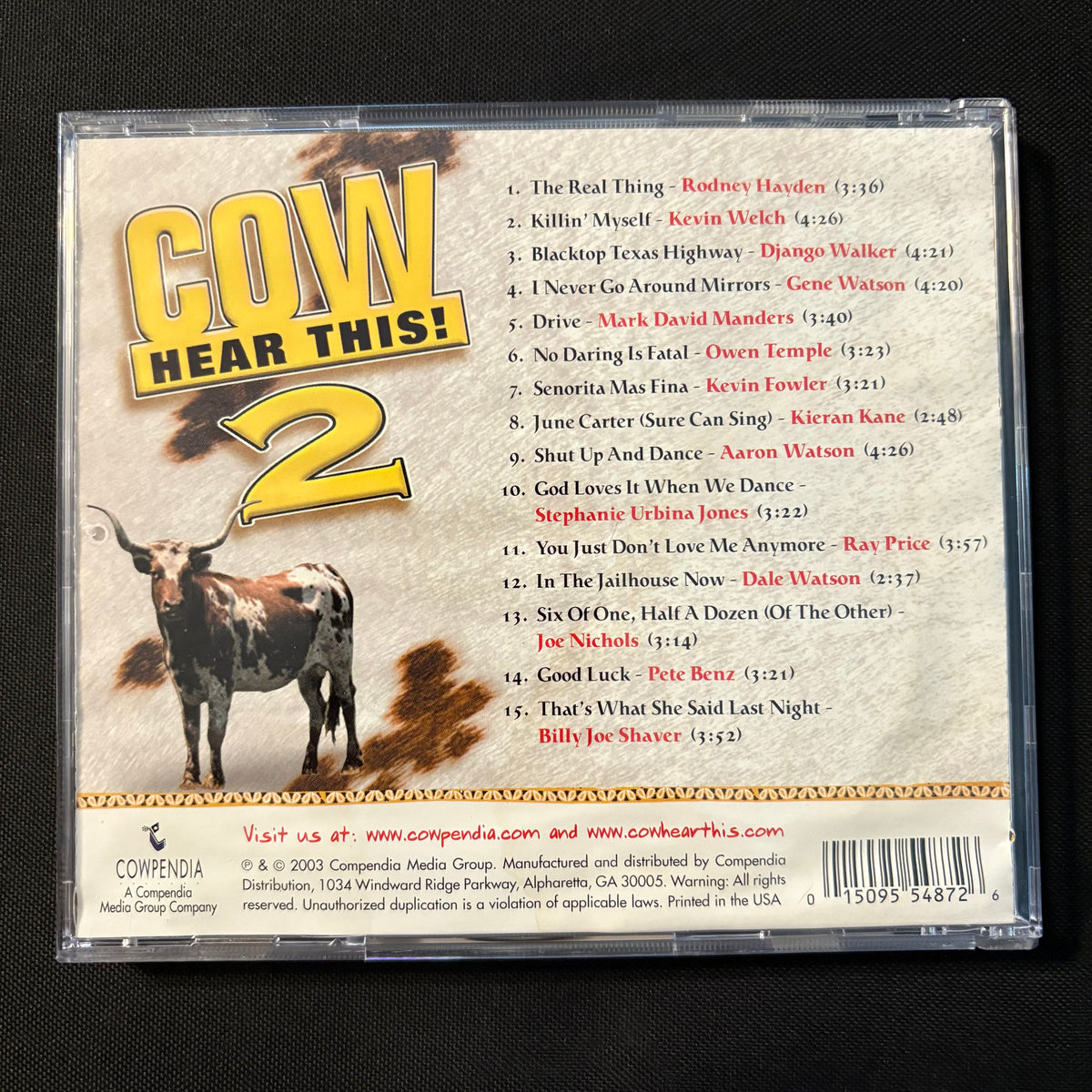 CD Cow Hear This! 2 (2003) Billy Joe Shaver, Dale Watson, Ray Price, K ...