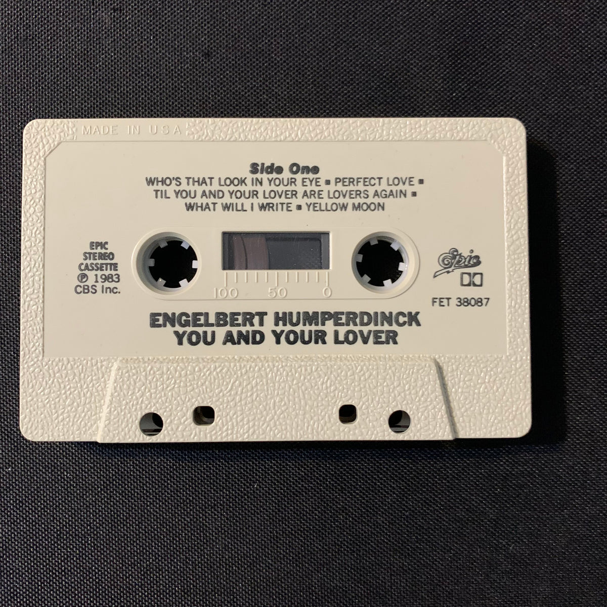 CASSETTE Engelbert Humperdinck 'You and Your Lover' (1983) pop vocal e ...
