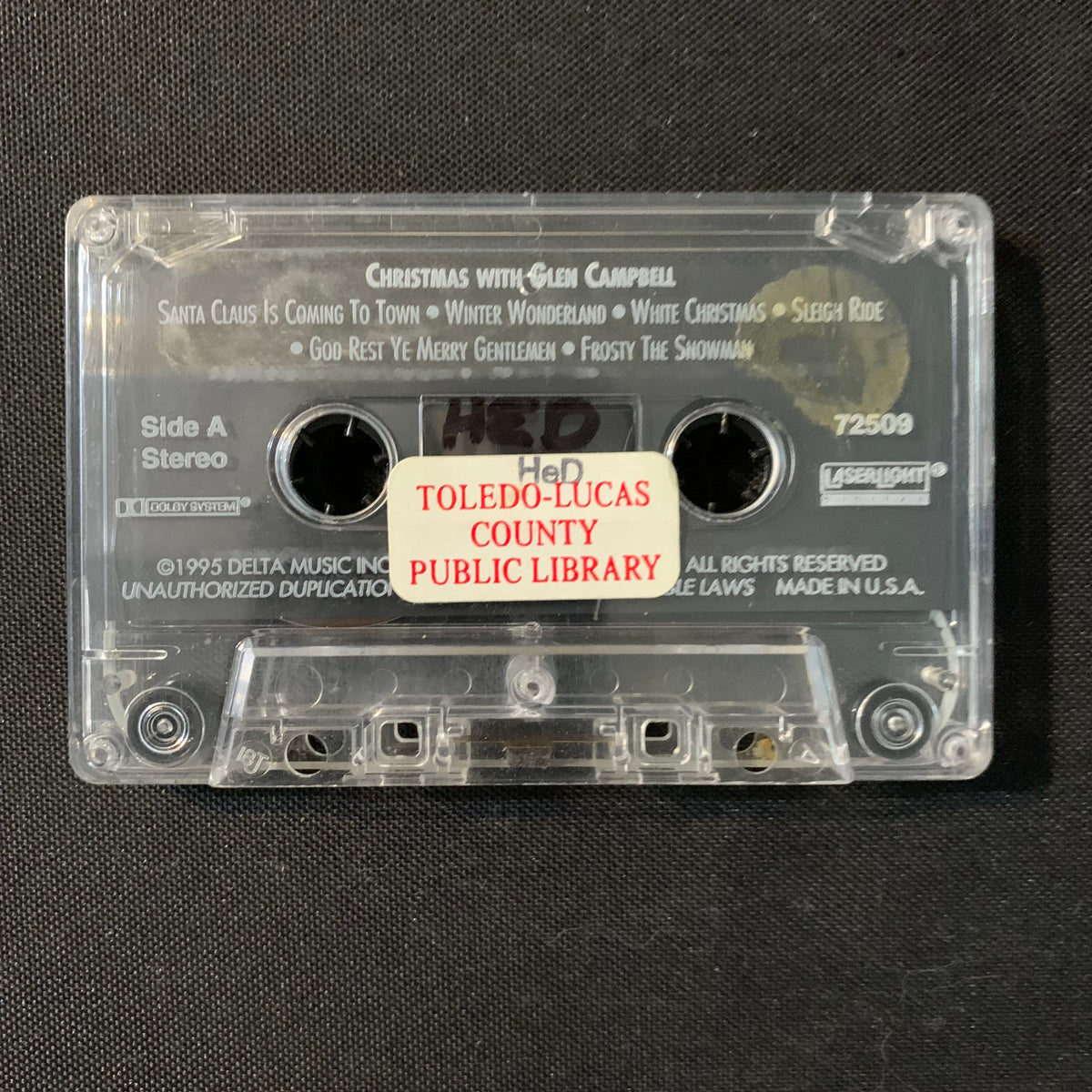 CASSETTE Glen Campbell 'Christmas With' (1995) Frosty the Snowman, Whi ...