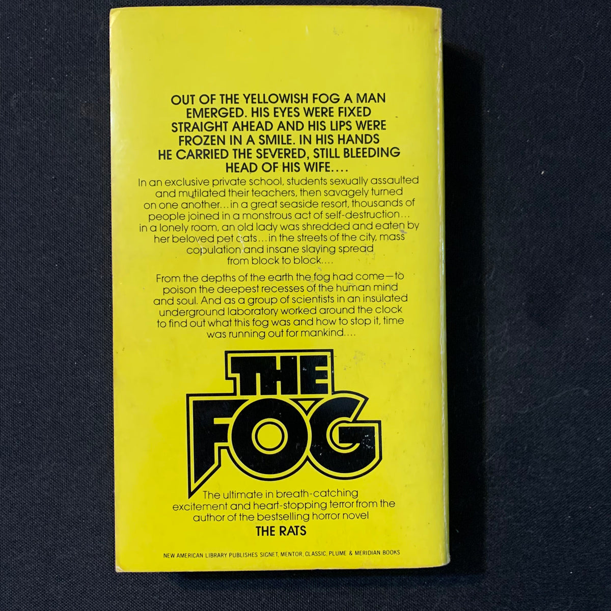 BOOK James Herbert 'The Fog' (1975) PB horror thriller science fiction ...