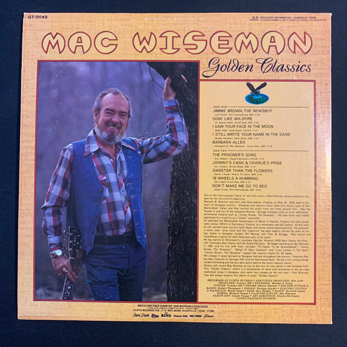 LP Mac Wiseman 'Golden Classics' (1979) VG+/VG+ vinyl record – The ...