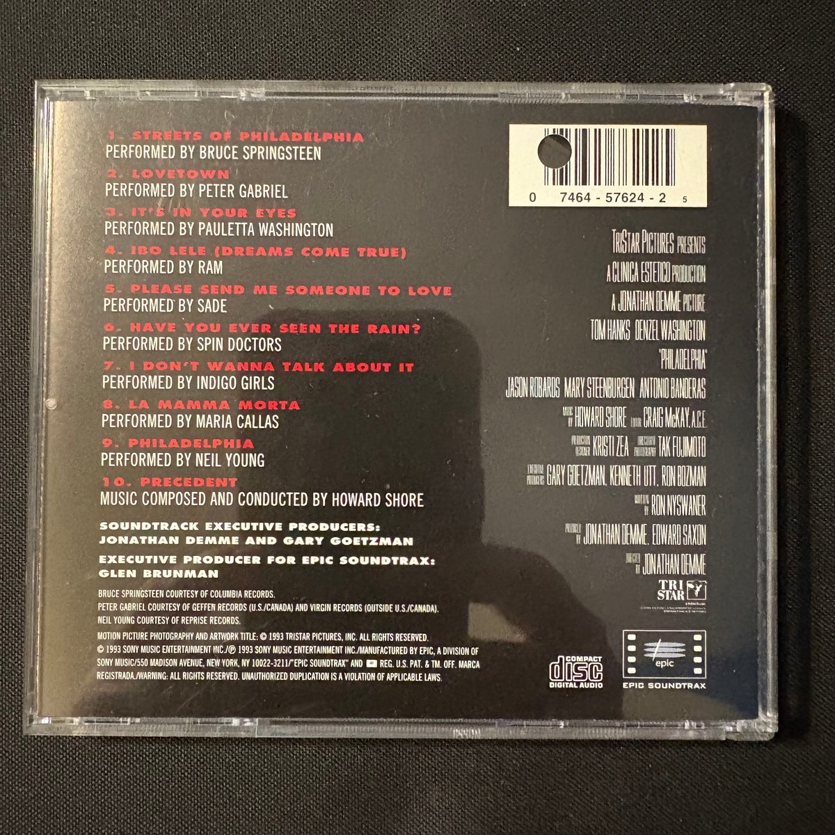 CD Philadelphia soundtrack (1993) Bruce Springsteen, Neil Young, Sade ...
