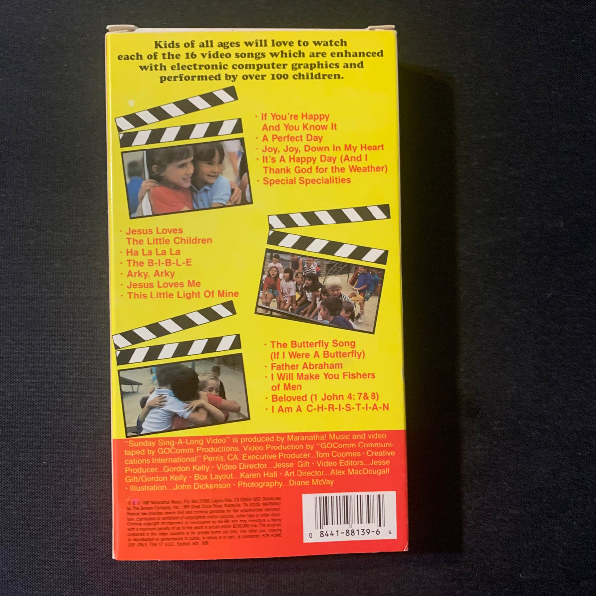 VHS Maranatha Kids 'Sunday Sing-a-Long Video' (1987) Christian childre ...