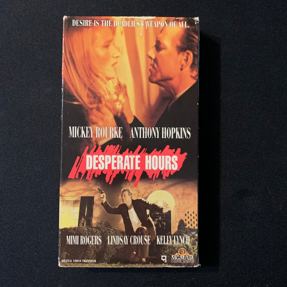 VHS Desperate Hours (1990) Mickey Rourke, Anthony Hopkins, Mimi Rogers ...