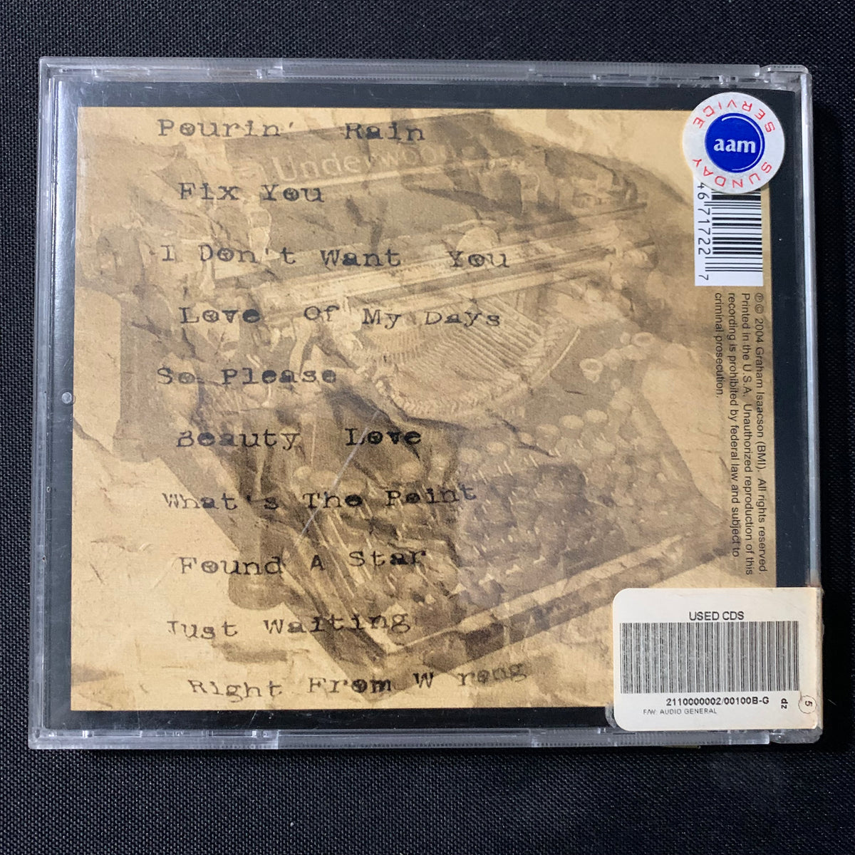 CD Graham Isaacson 'Nine Days' (2004) singer songwriter indie – The ...