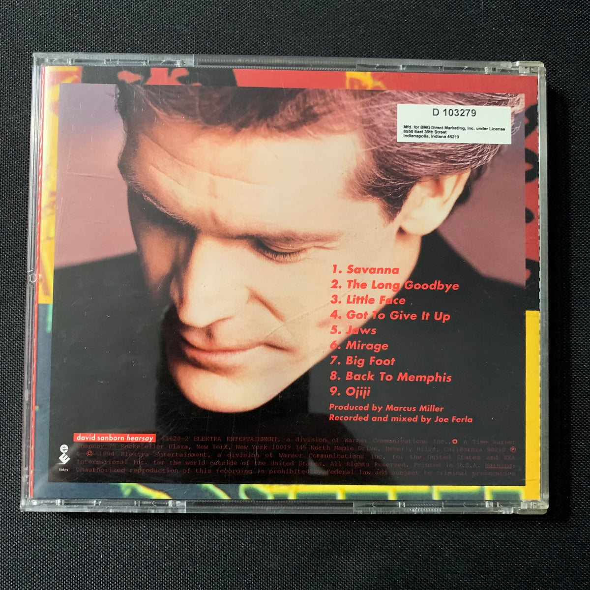 CD David Sanborn 'Hearsay' (1994) smooth jazz – The Exile Media and ...