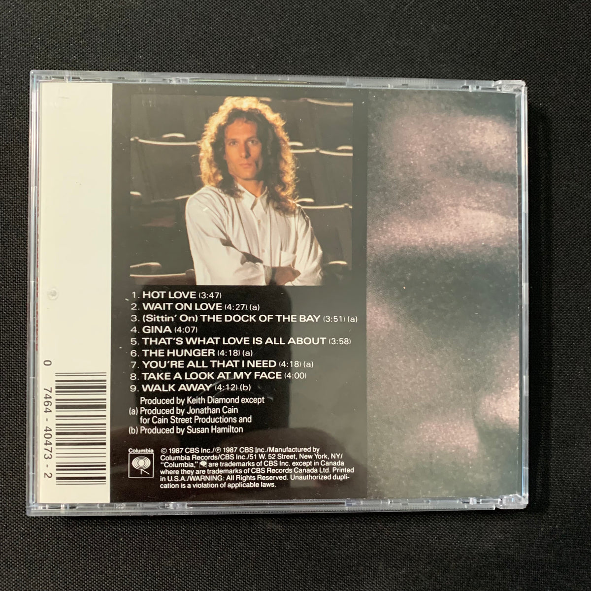 CD Michael Bolton 'The Hunger' (1987) Sittin' On the Dock Of the Bay ...