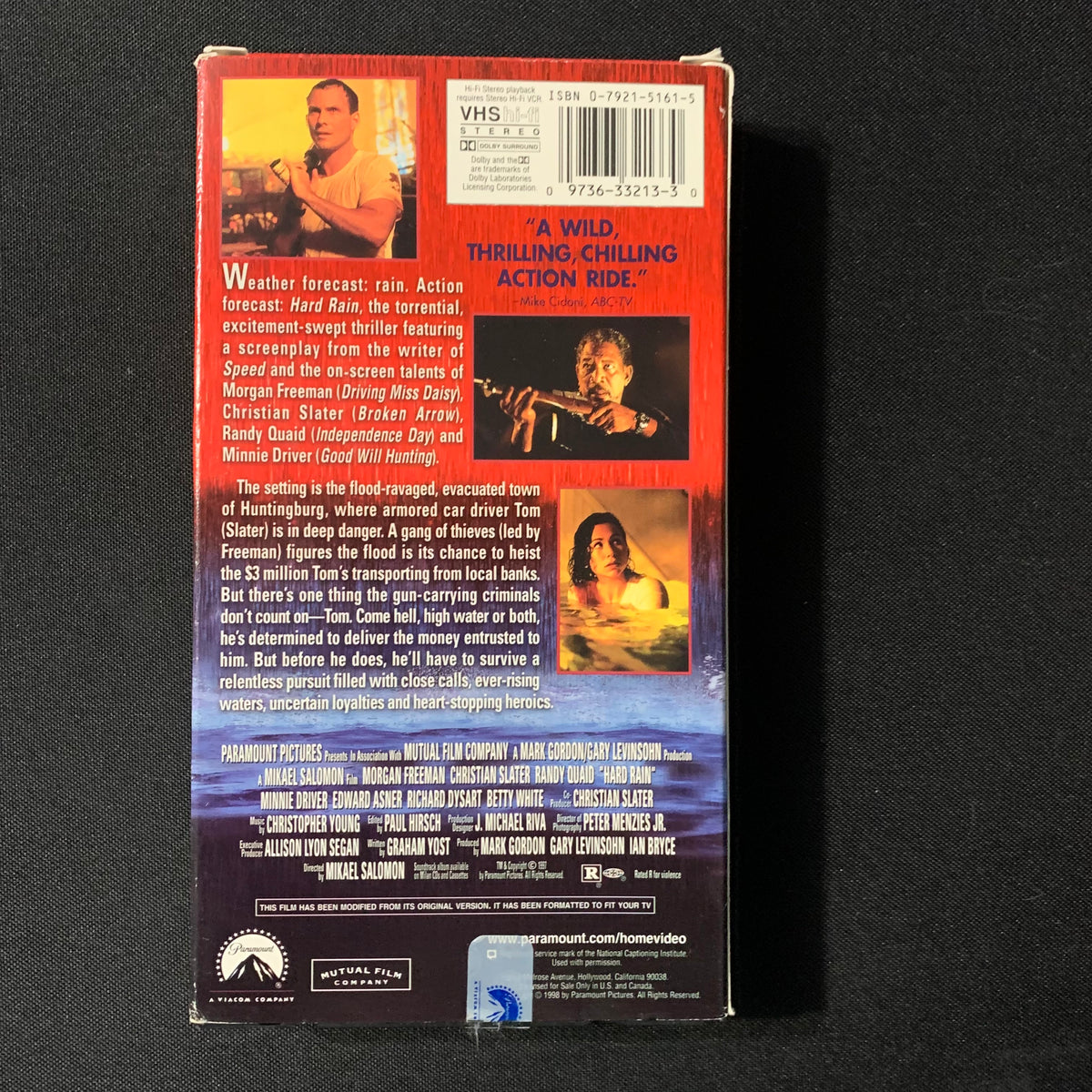 VHS Hard Rain (1998) Christian Slater, Morgan Freeman, Minnie Driver ...