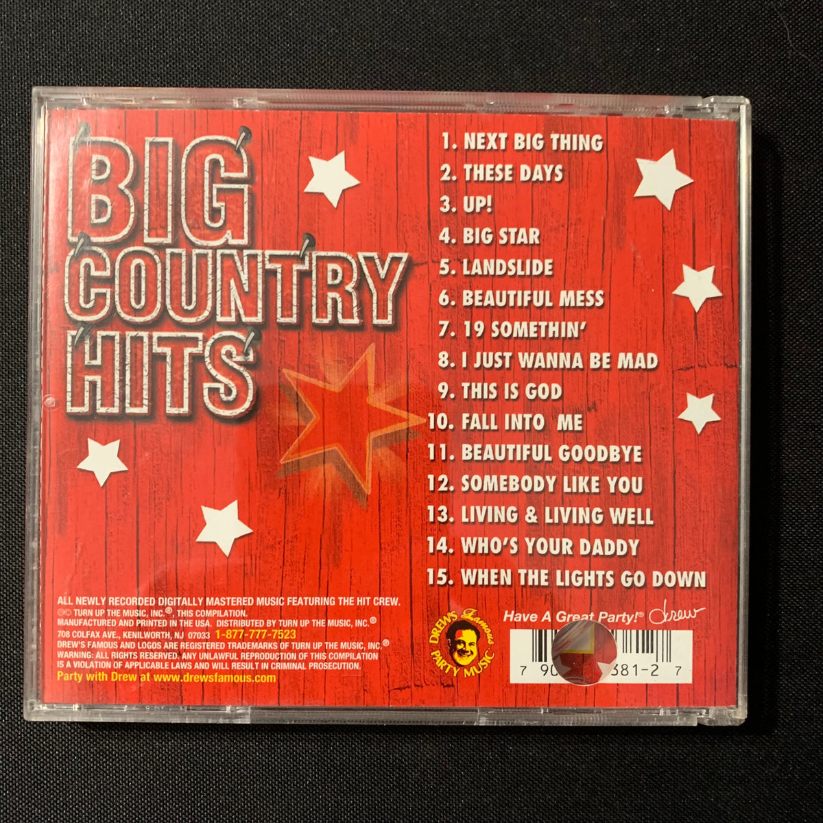 CD Drew's Famous Big Country Hits popular country party songs cover ve ...