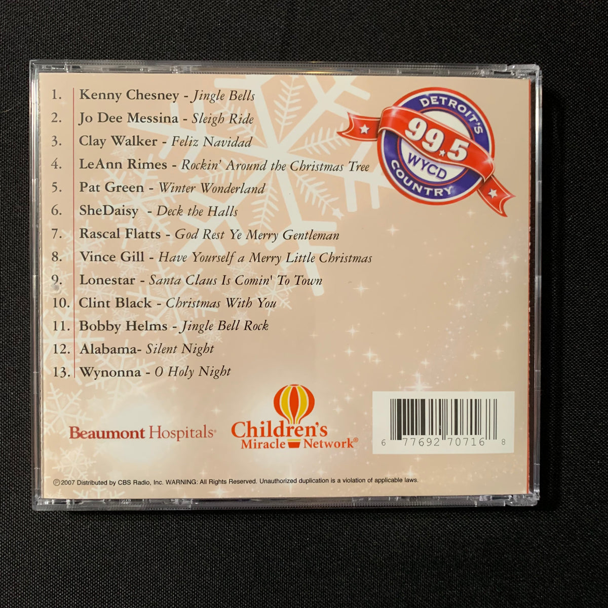 CD WYCD-FM Dr. Don 'Country Christmas' (2007) Detroit radio Kenny Ches ...