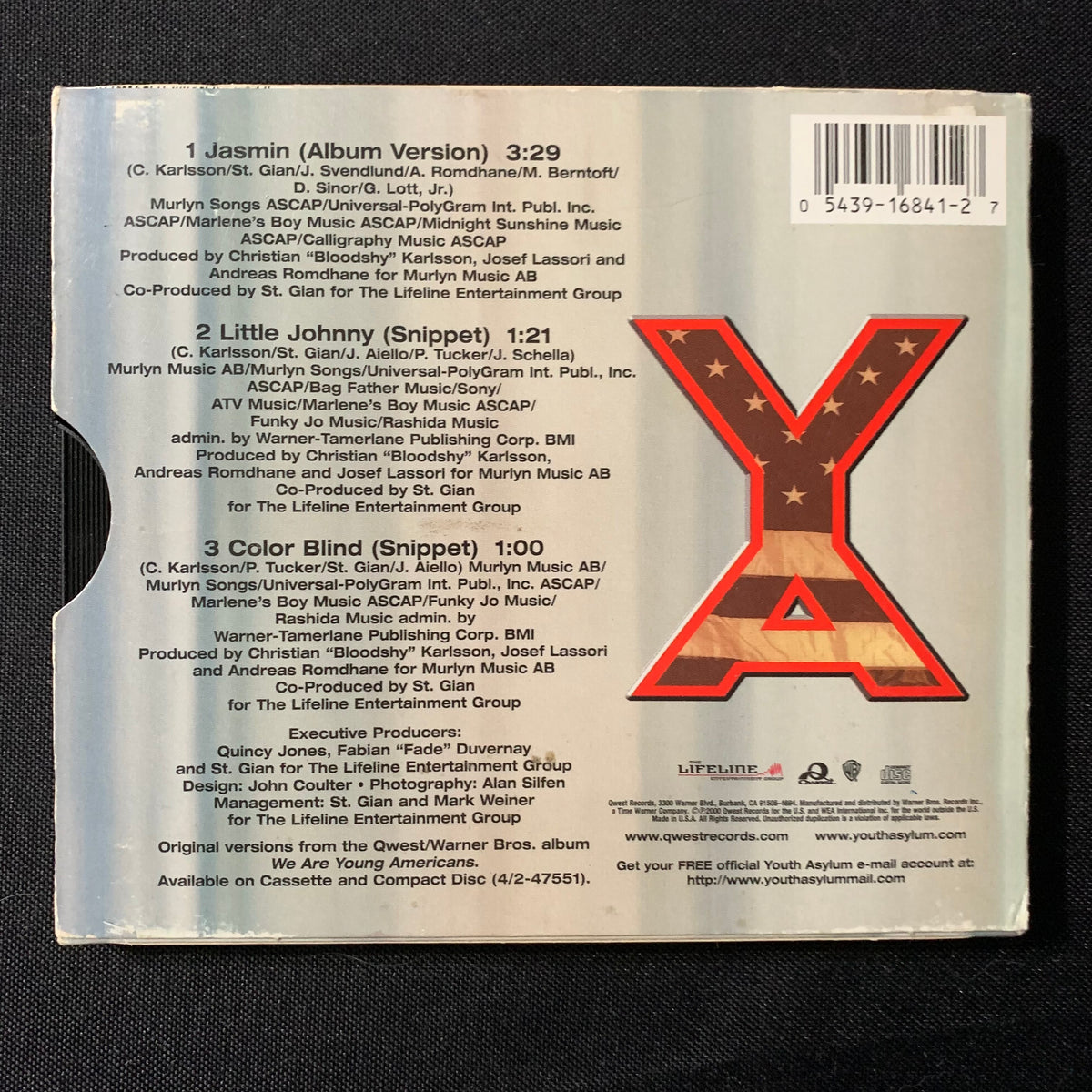CD Youth Asylum 'Jasmin' single (2000) w/snippets boy band Disney Chan ...