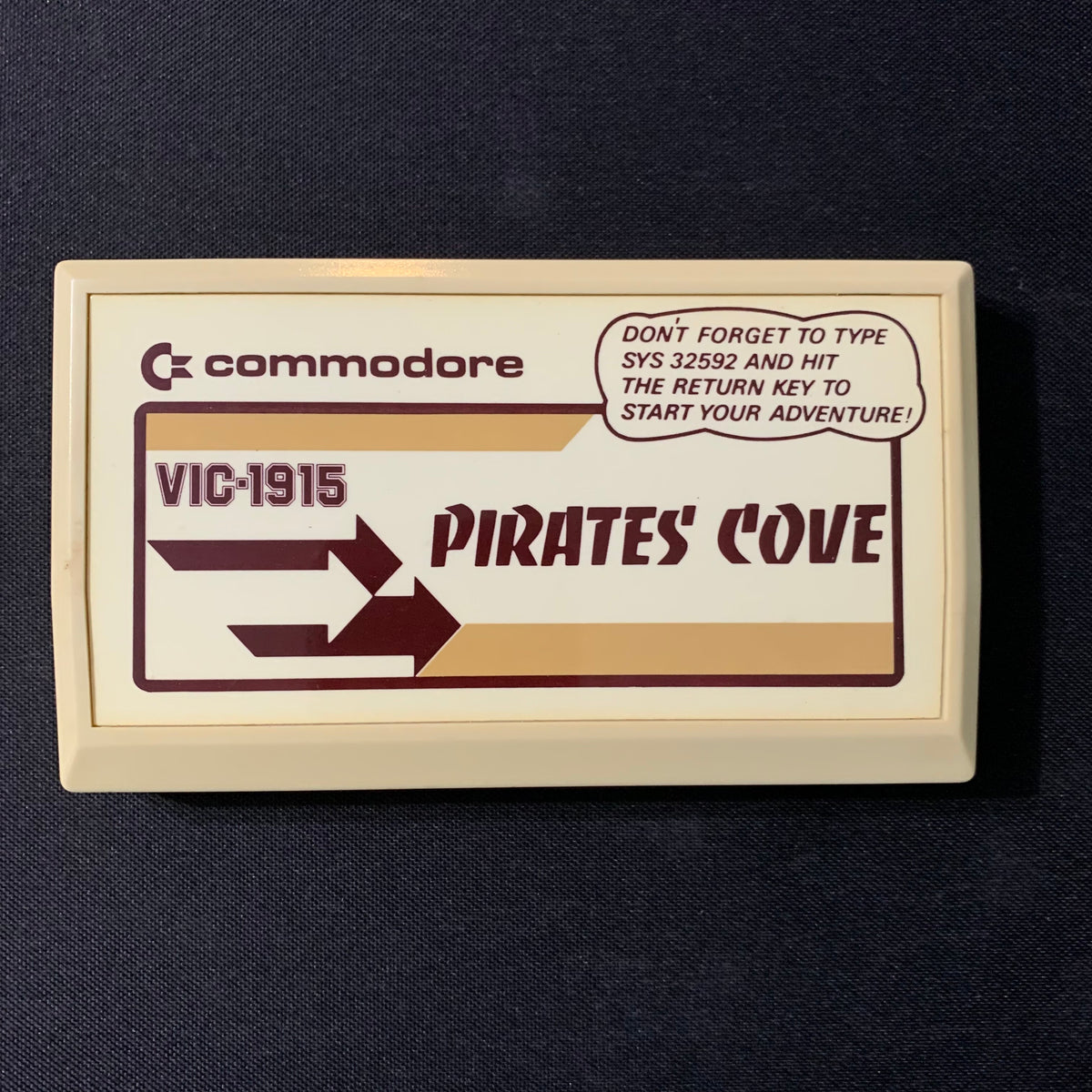 COMMODORE VIC 20 Pirate Cove text adventure boxed Scott Adams cartridg ...