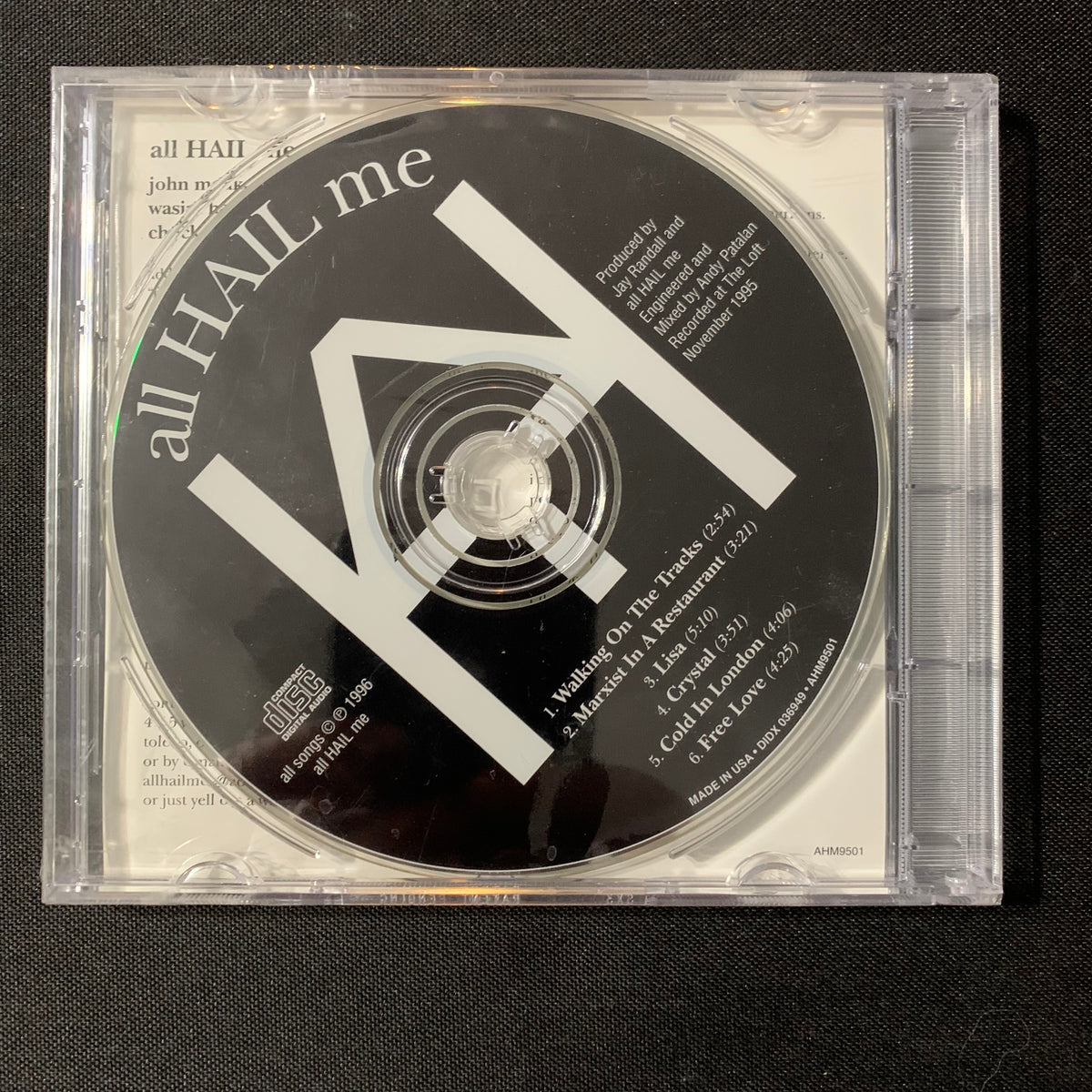 CD All Hail Me self-titled (1996) debut EP Toledo Ohio alternative roc ...