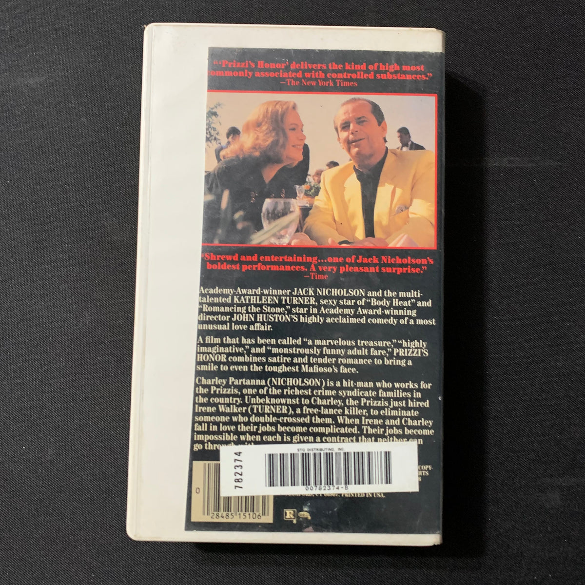 VHS Prizzi's Honor (1985) Jack Nicholson, Kathleen Turner, mob romanti ...