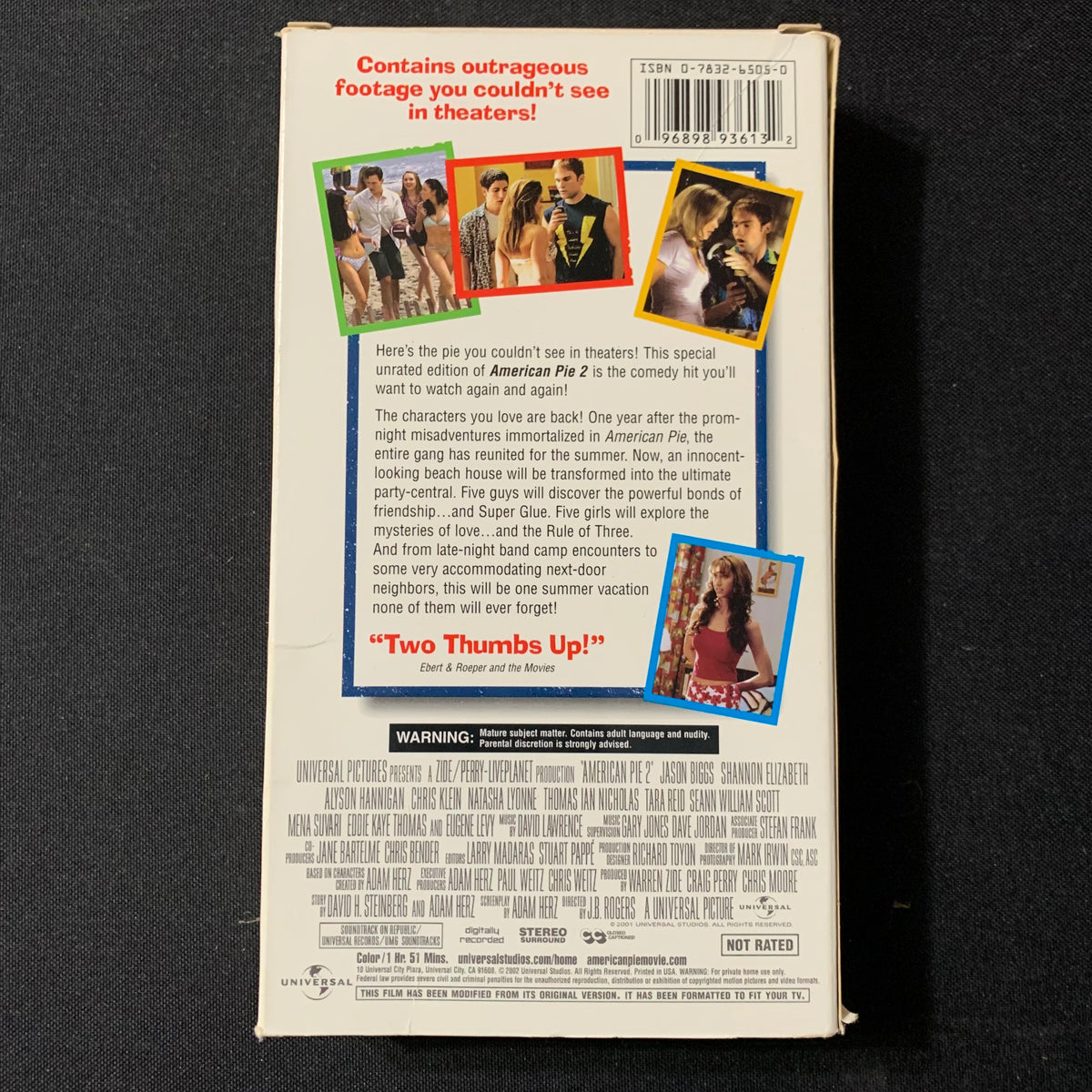 VHS American Pie 2 (2002) Jason Biggs, Shannon Elizabeth, Alyson Hanni ...