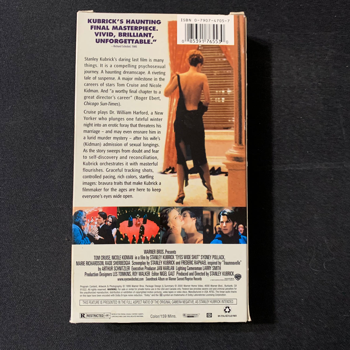 VHS Eyes Wide Shut (1999) Tom Cruise, Nicole Kidman, Stanley Kubrick ...