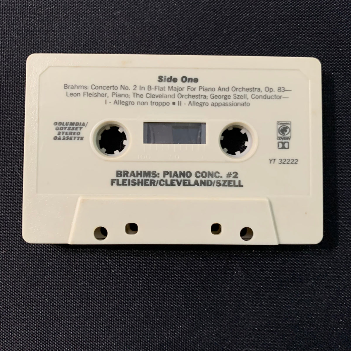 CASSETTE Brahms 'Piano Concerto No. 2' (1973) Leon Fleisher George Sze ...