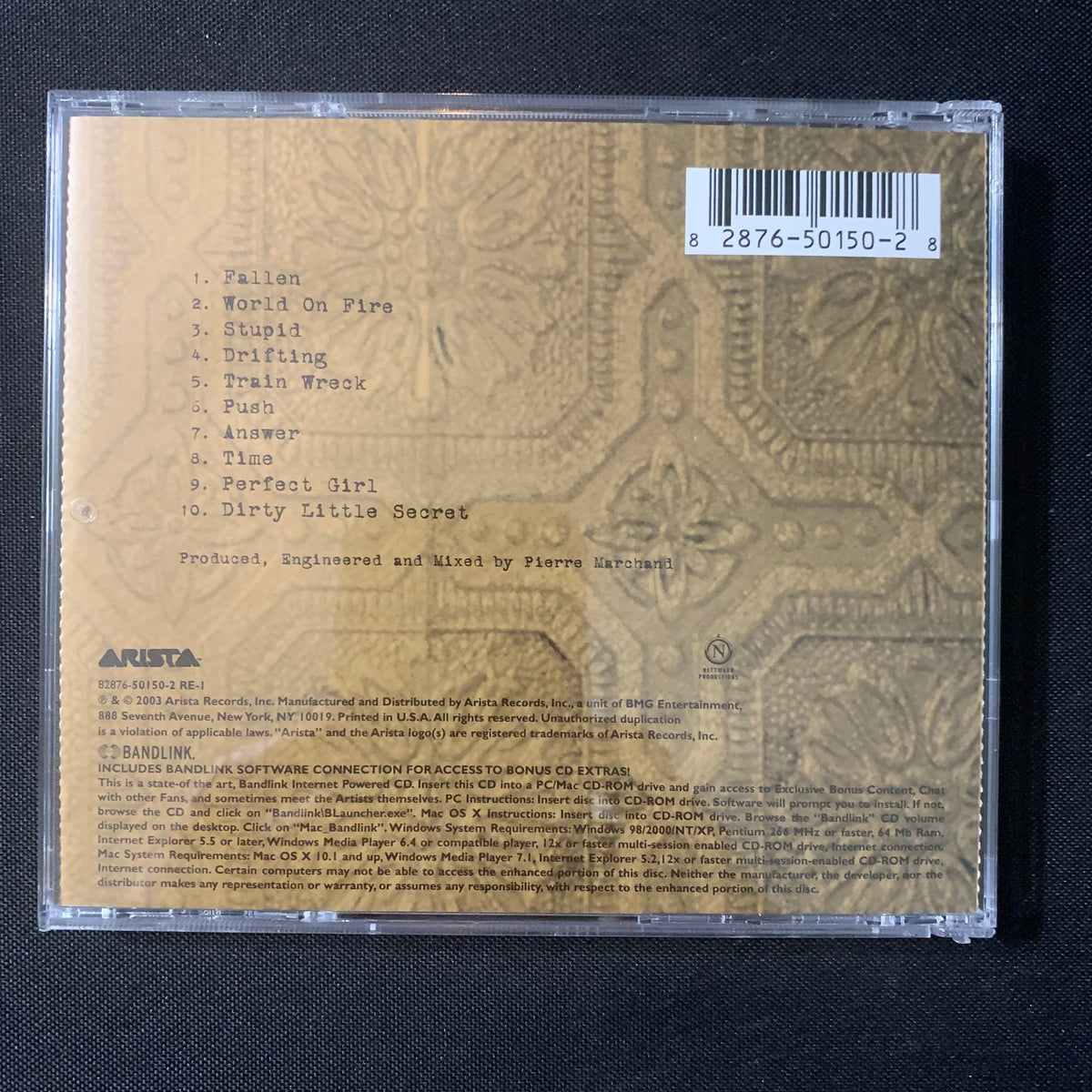 CD Sarah McLachlan 'Afterglow' (2003) Fallen, Stupid, World On Fire ...