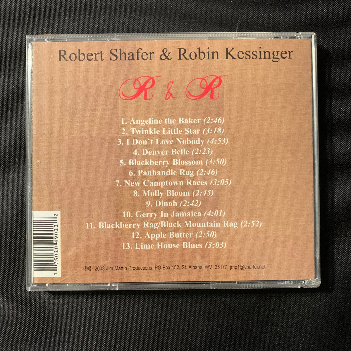 CD Robert Shafer/Robin Kessinger 'R&R' (2003) West Virginia bluegrass ...