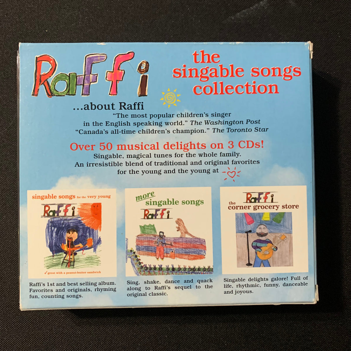 CD Raffi 'Singable Songs Collection' (1996) 3CD kids children's favori ...