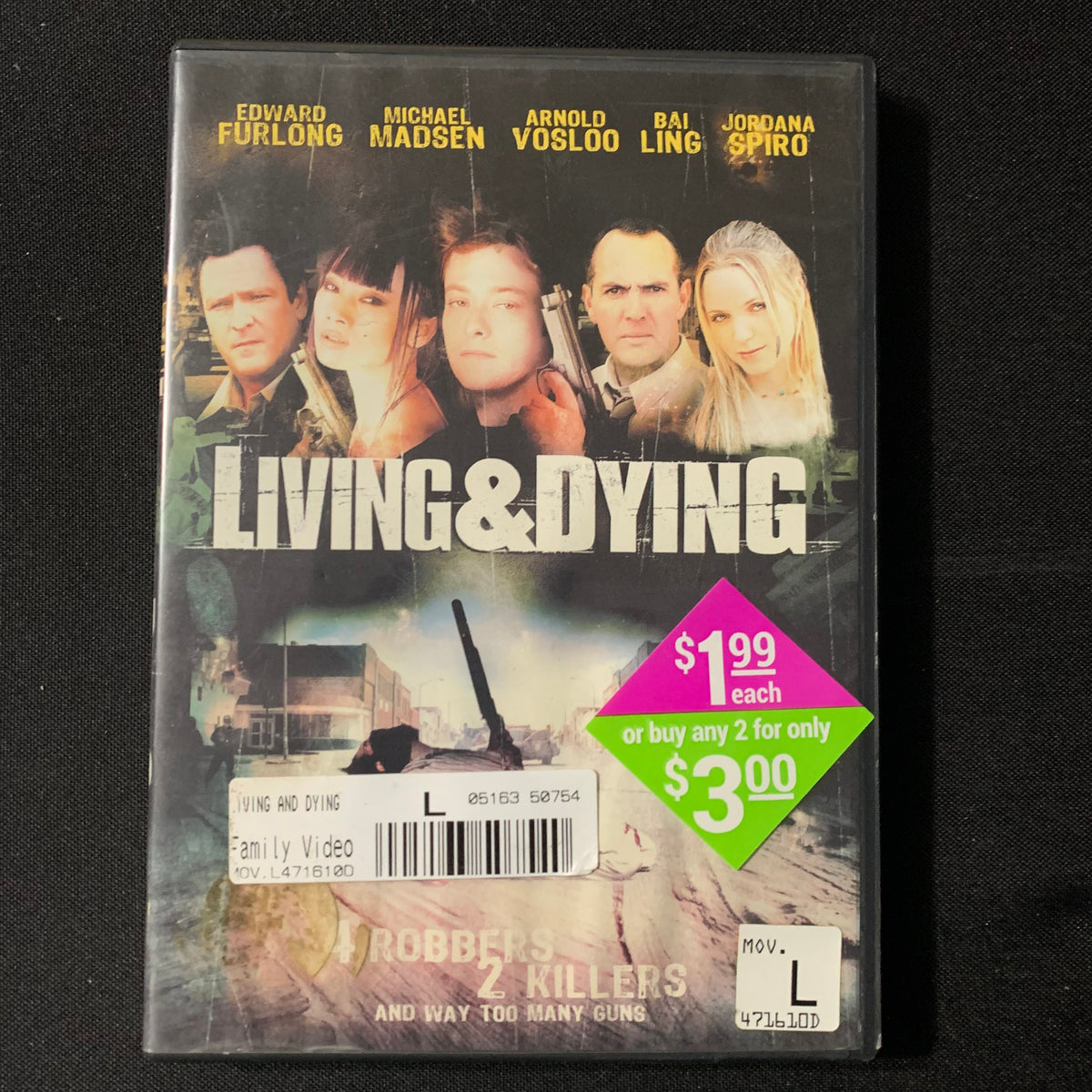 DVD Living and Dying (2007) Edward Furlong, Michael Madsen, Arnold Vos ...